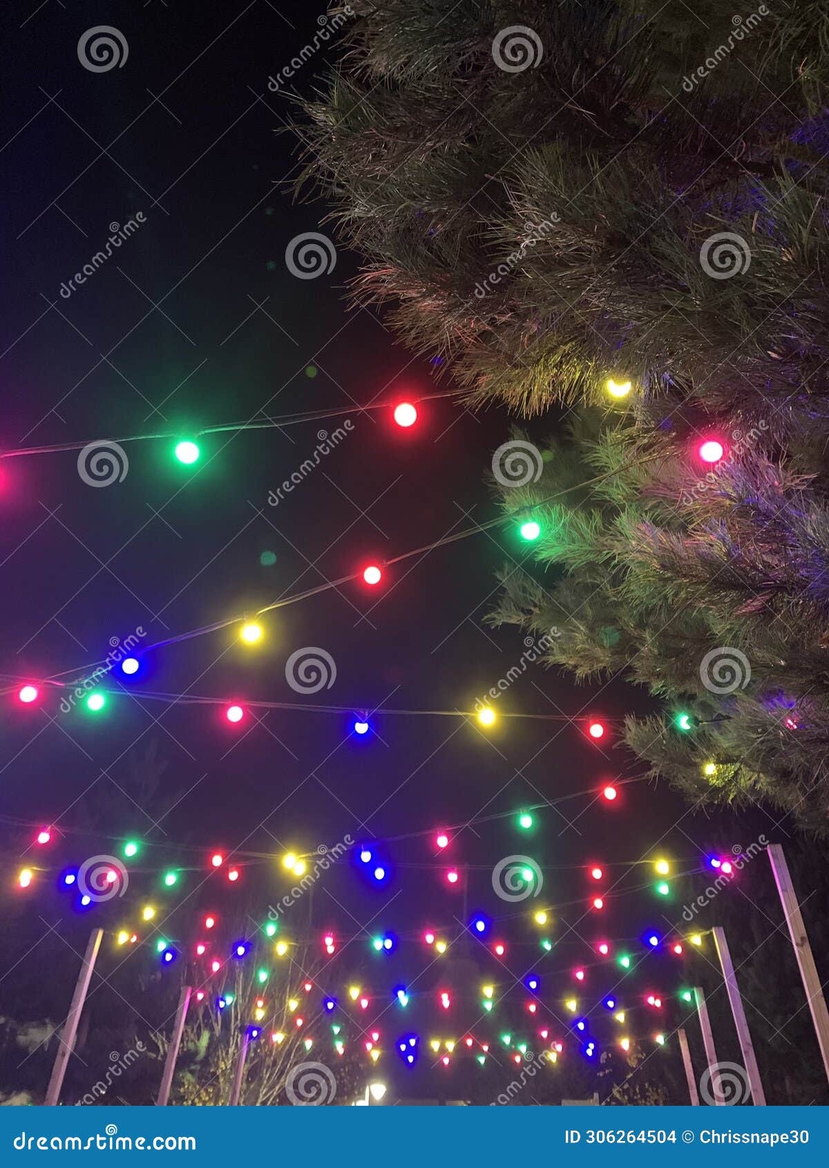 Multicoloured Overhead String Round Lights Stock Photo - Image of ...