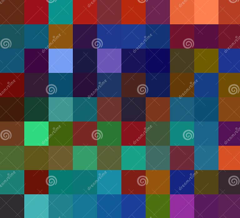 Multicoloured Pixels Blocks of Colour Rainbow Patterns Background ...