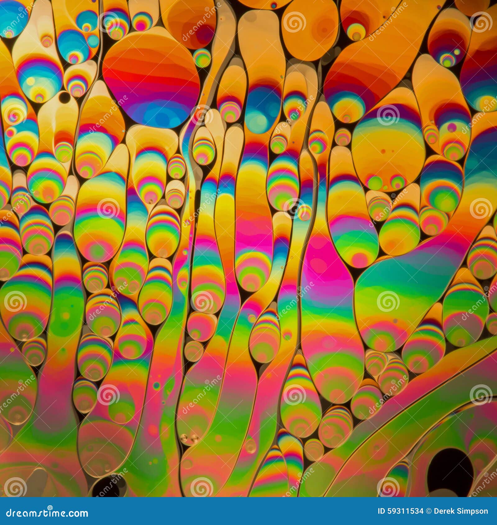 Multicoloured Psychedelic Soap Bubble Abstract Background Stock Photo ...