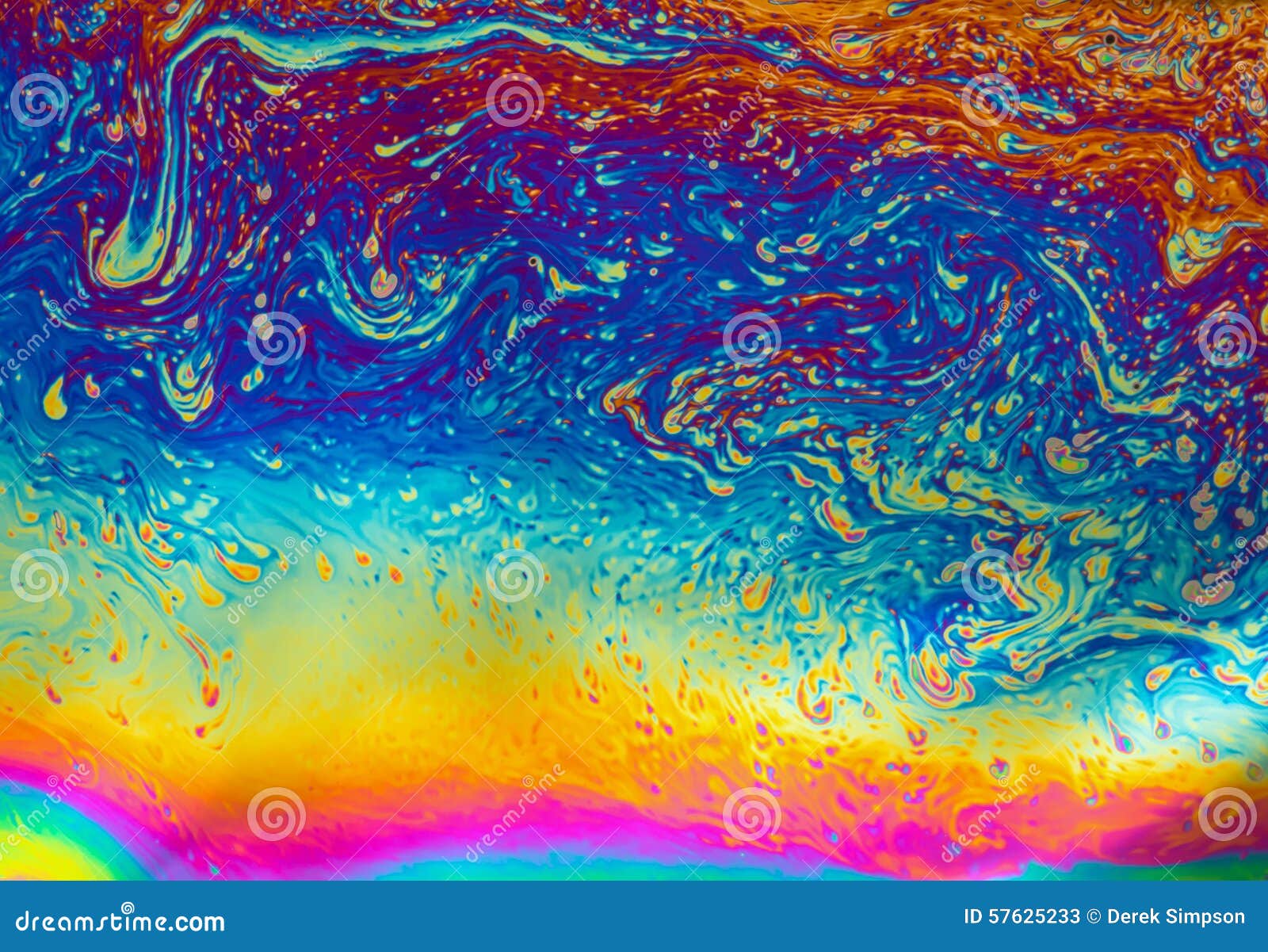 Multicoloured Psychedelic Soap Bubble Abstract Background Stock Image ...