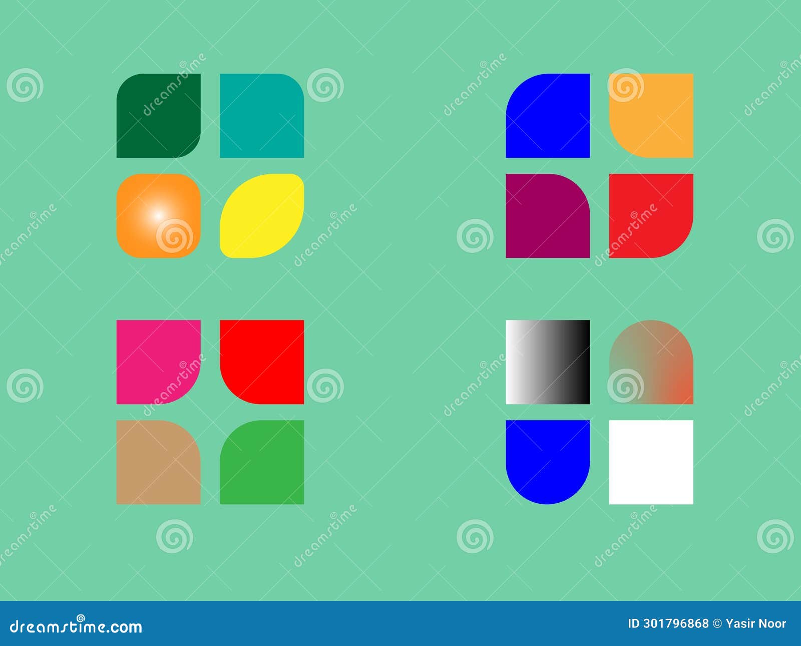 Multicoloured Shapes - Colourful BG with Shapes Stock Illustration ...