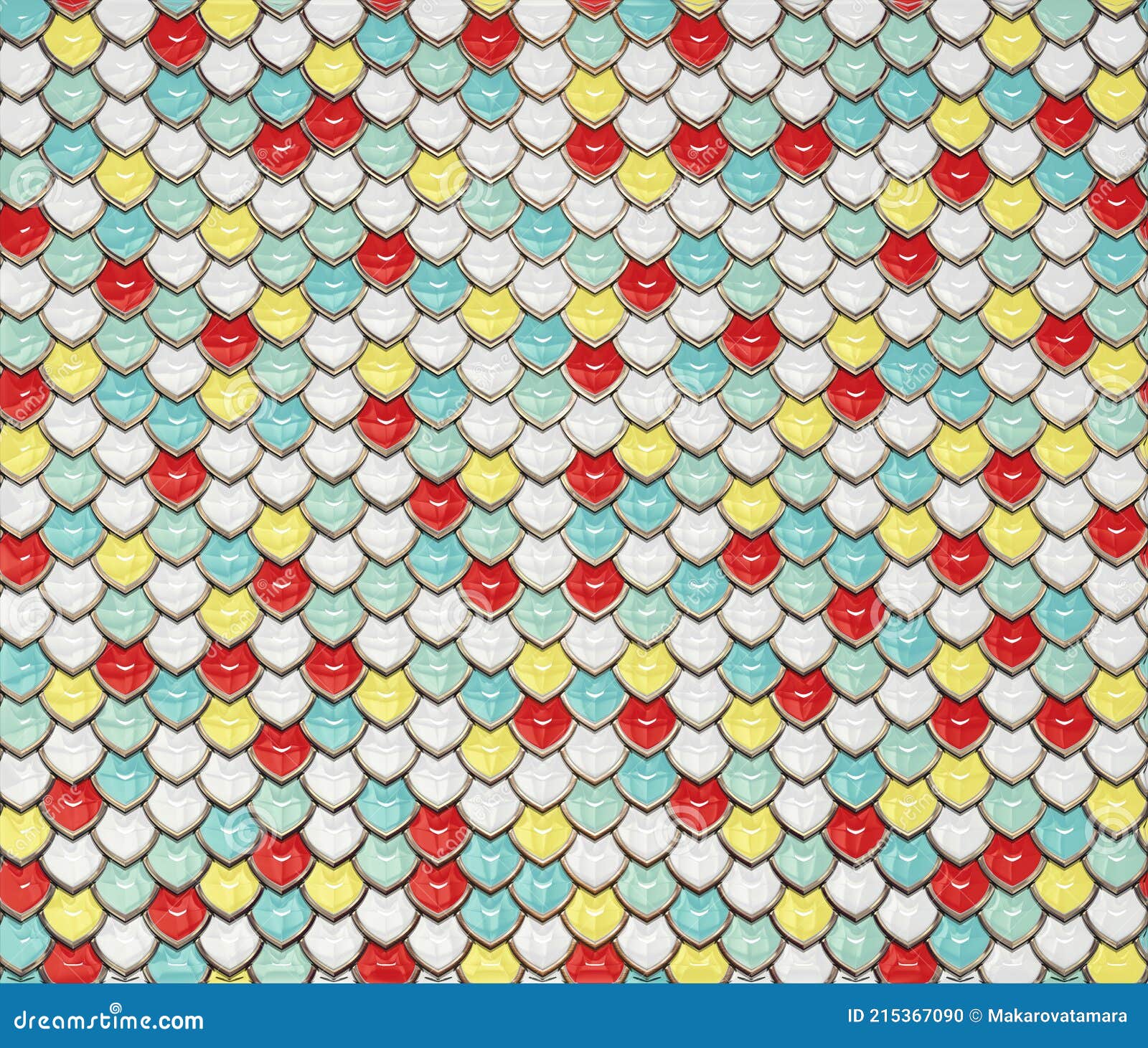 Multicoloured Shiny Pearlescent Snake Skin with Gold Edges, Long Sharp ...