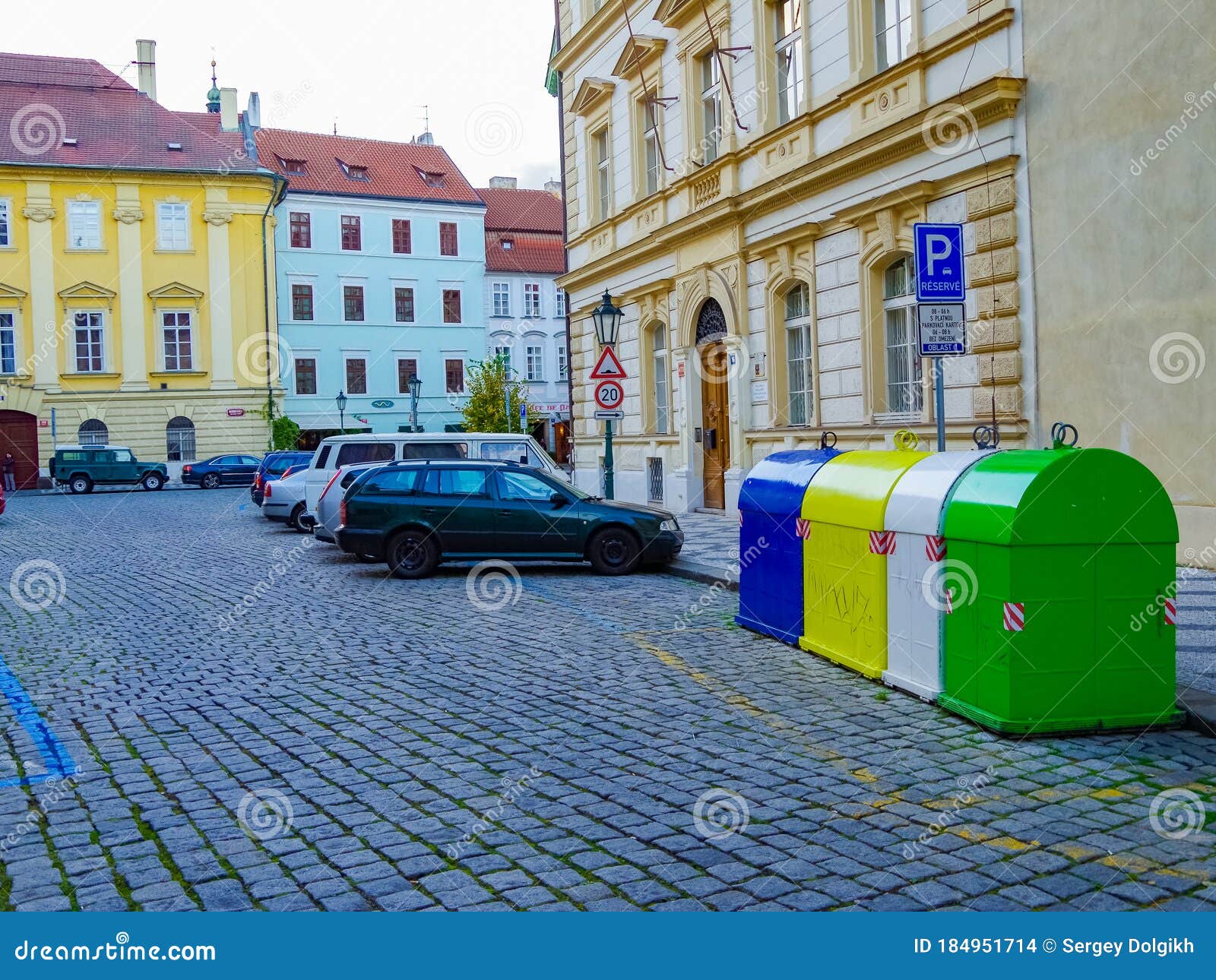 Multicoloured Trash Boxes for Different Garbage Sorting and Recycling ...