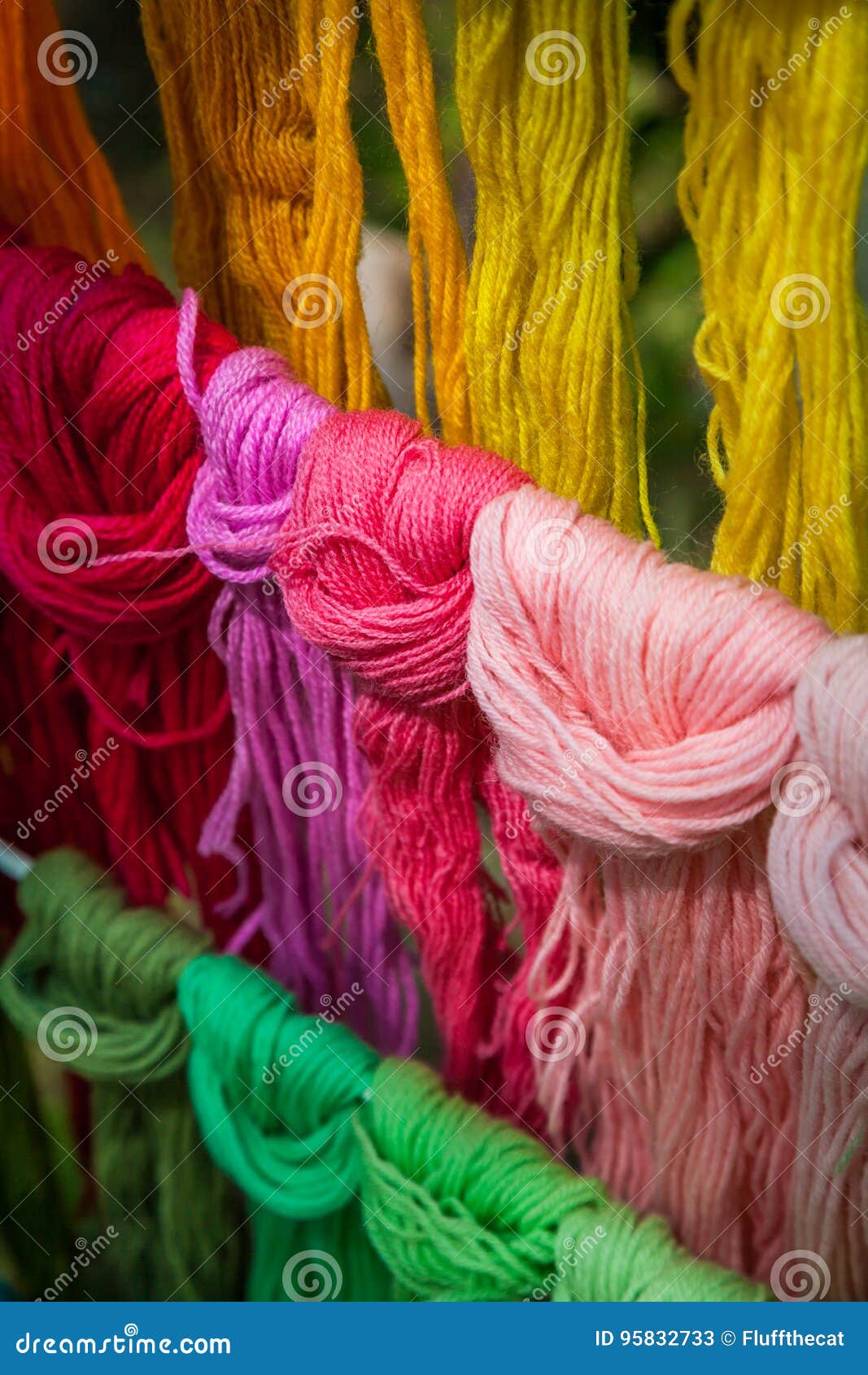 Multicoloured Yarn and Wool Stock Image - Image of filament, multi ...