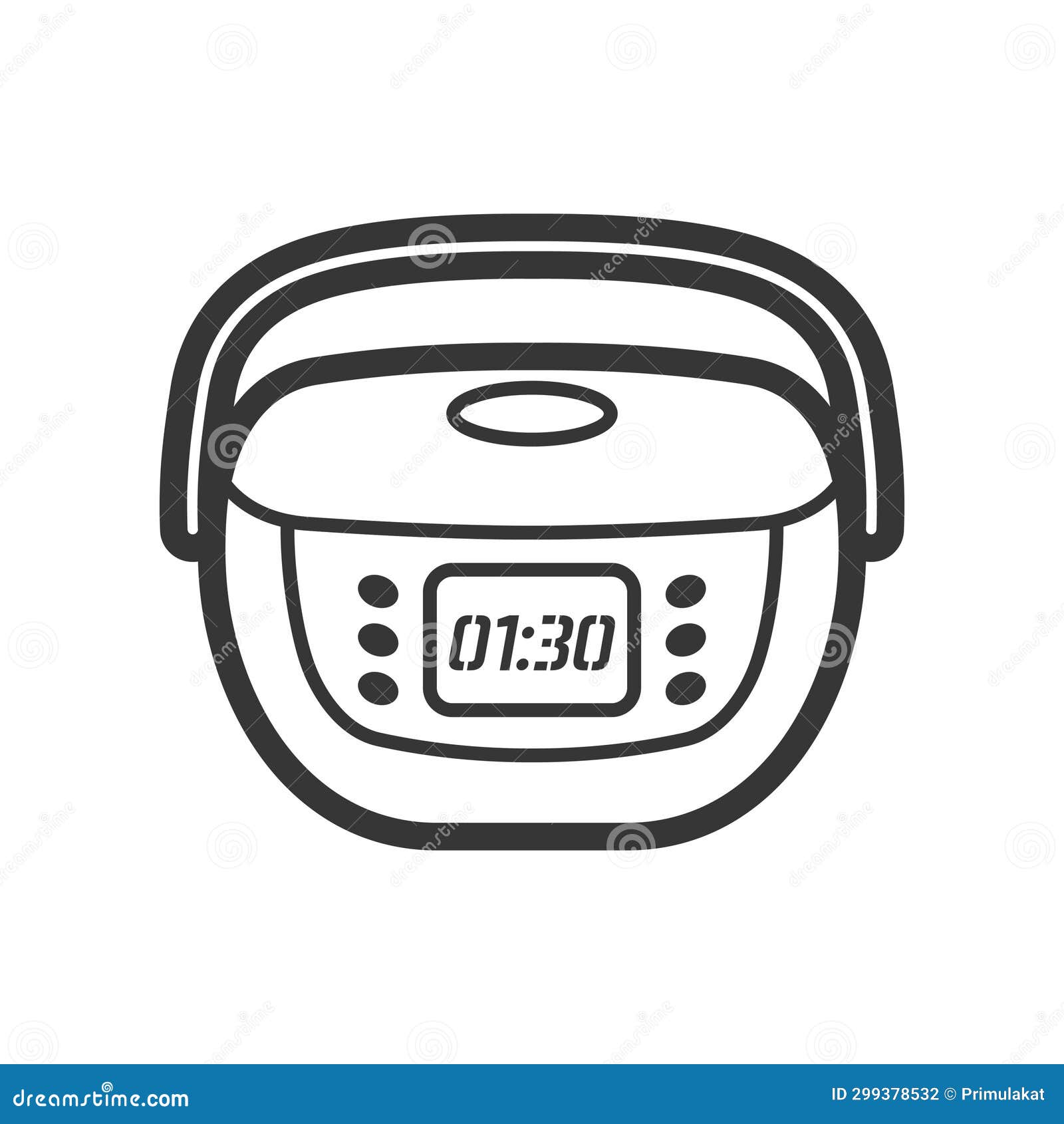 Multicooking Slow Cooker Outline Single Isolated Vector Icon Stock ...