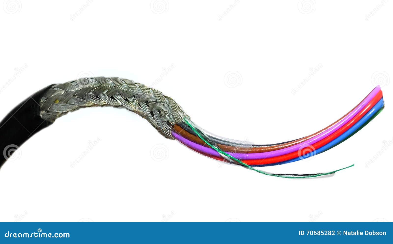 Multicore Braided Cable...x Stock Photo - Image of melinex ...