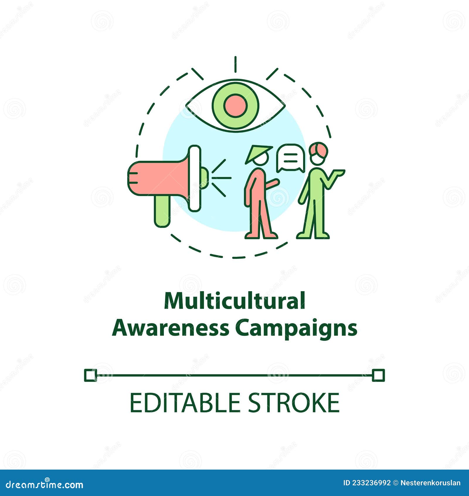 Multicultural Awareness Campaigns Concept Icon Stock Vector ...