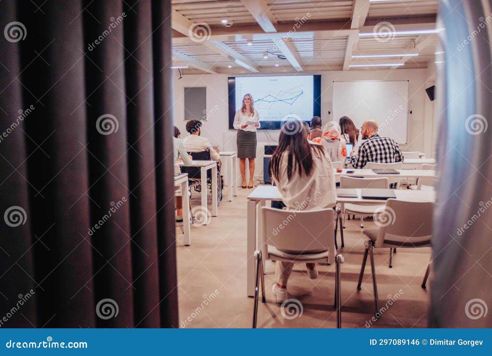 Multicultural Business People Having Training at the Classroom ...