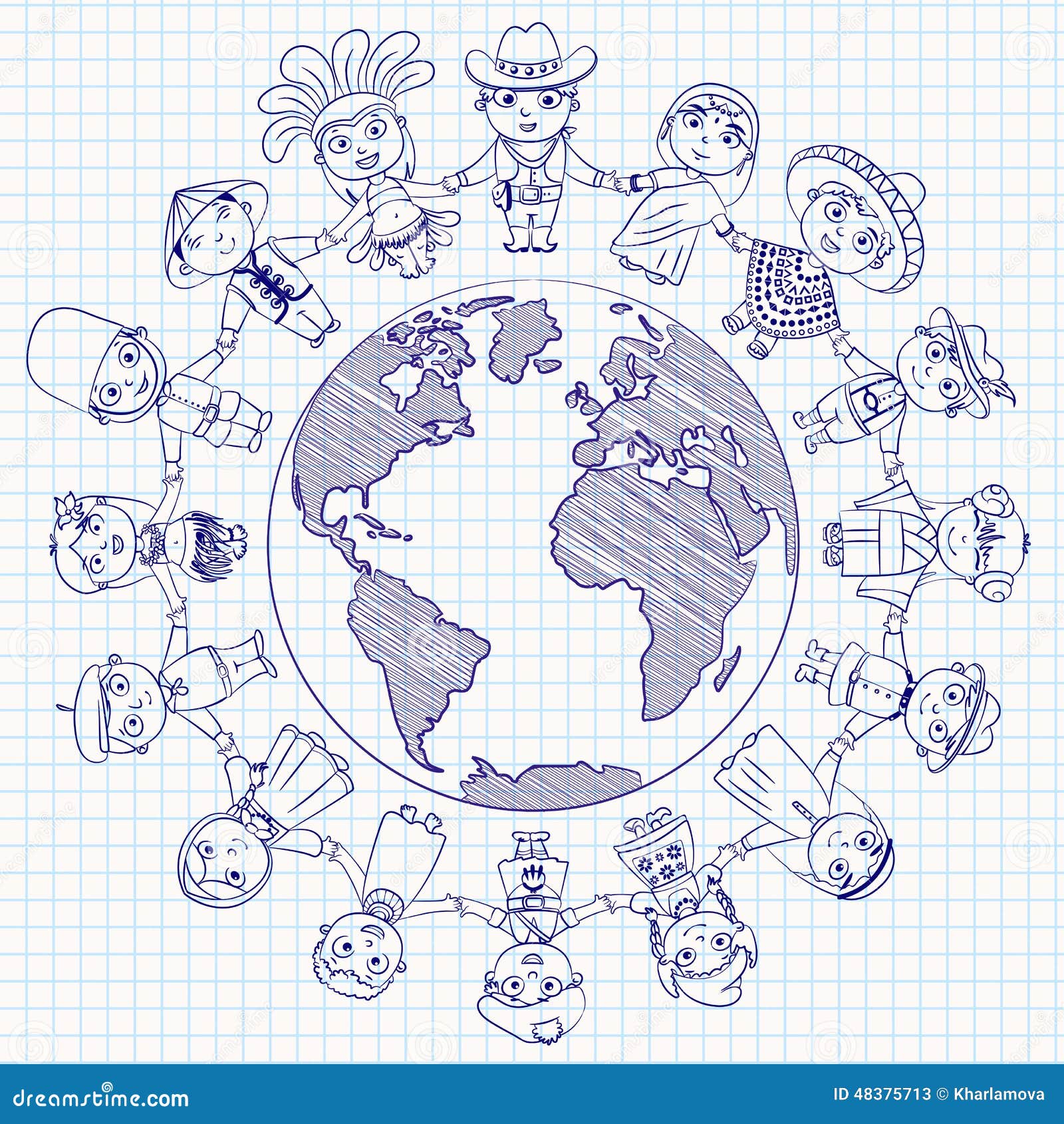 Multicultural character stock vector. Illustration of character - 48375713 Multicultural character stock vector. Illustration of character - 48375713