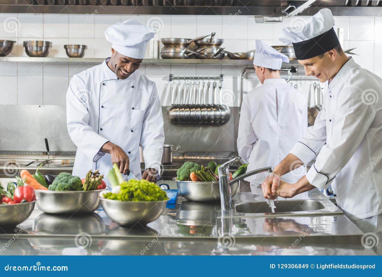 Multicultural Chefs Cooking Stock Image - Image of organicfood, cafe ...