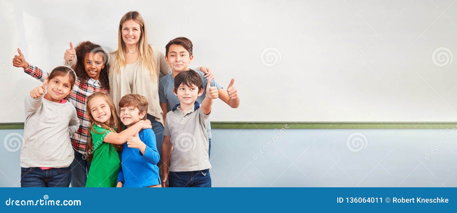 Multicultural Children in School Class of a Primary School Stock Image ...