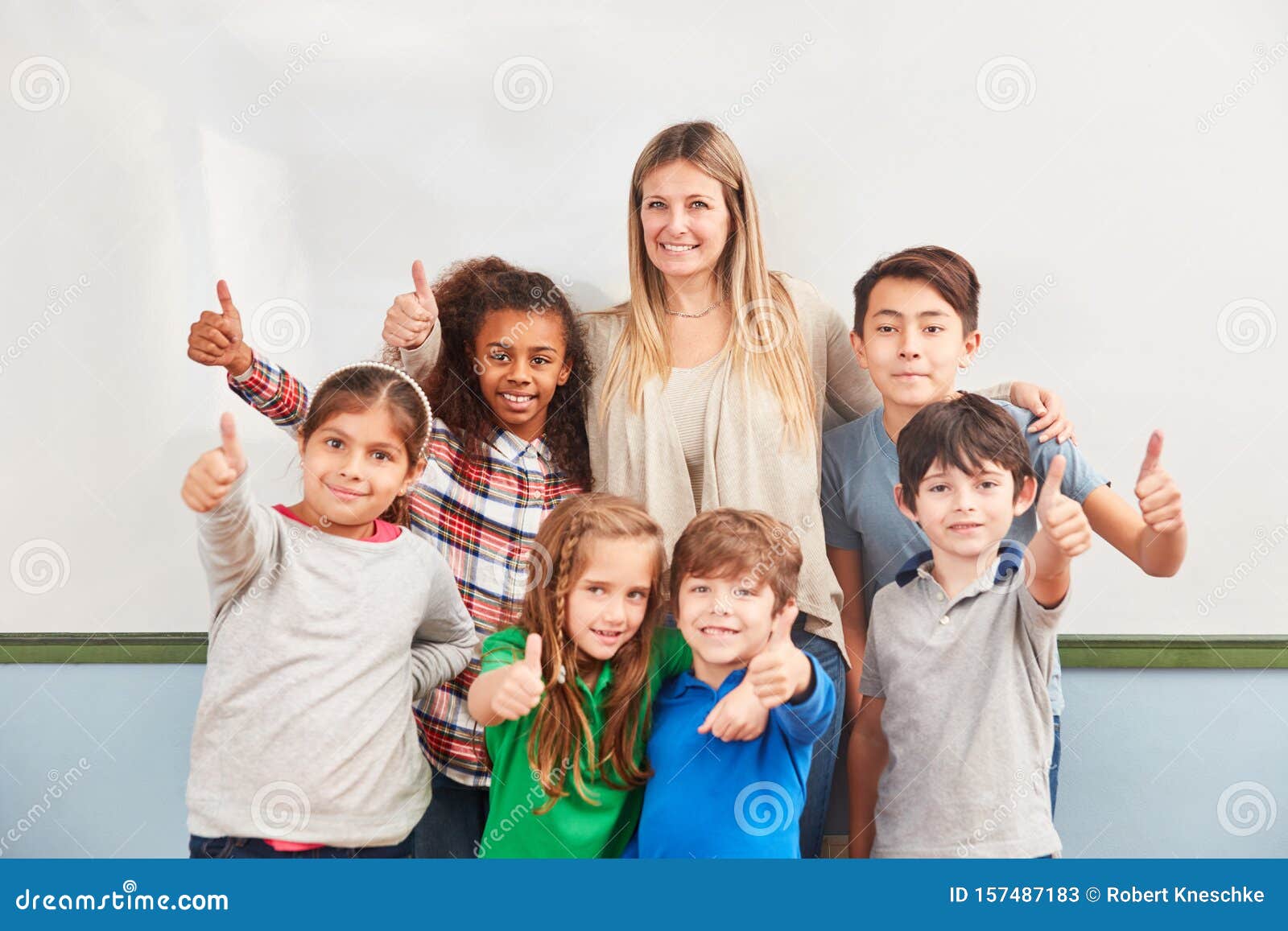 Multicultural Children of a School are Happy Stock Image - Image of ...