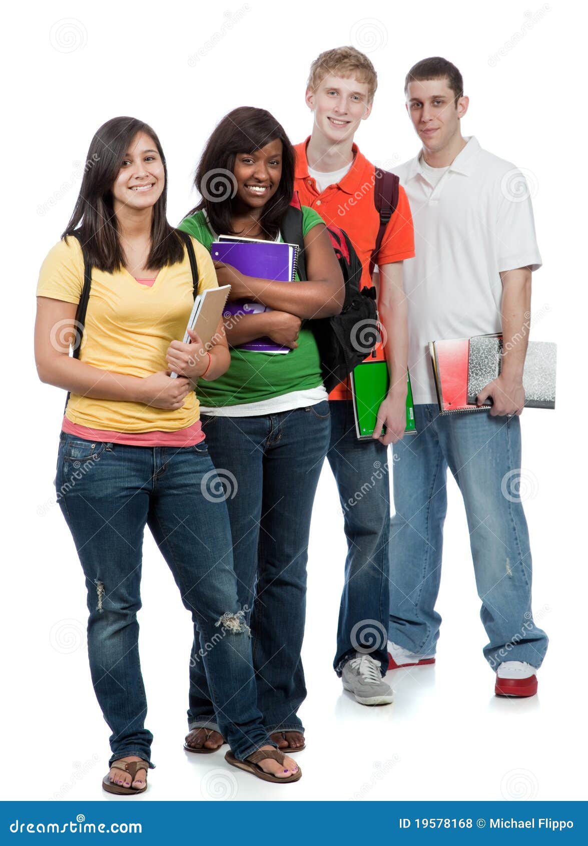 Multicultural College Students Stock Photo - Image of class, break ...
