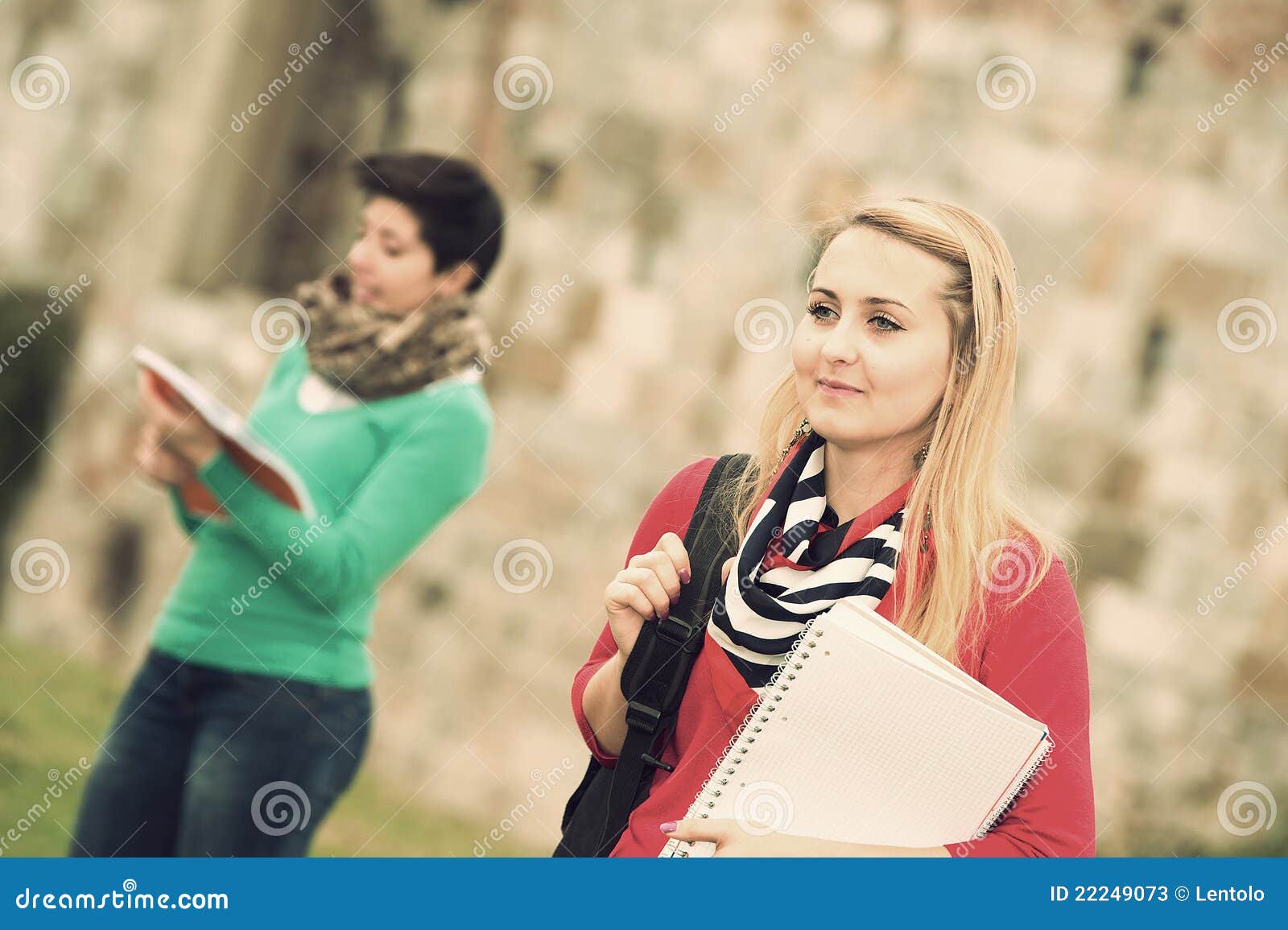 Multicultural College Students at Park Stock Image - Image of ...