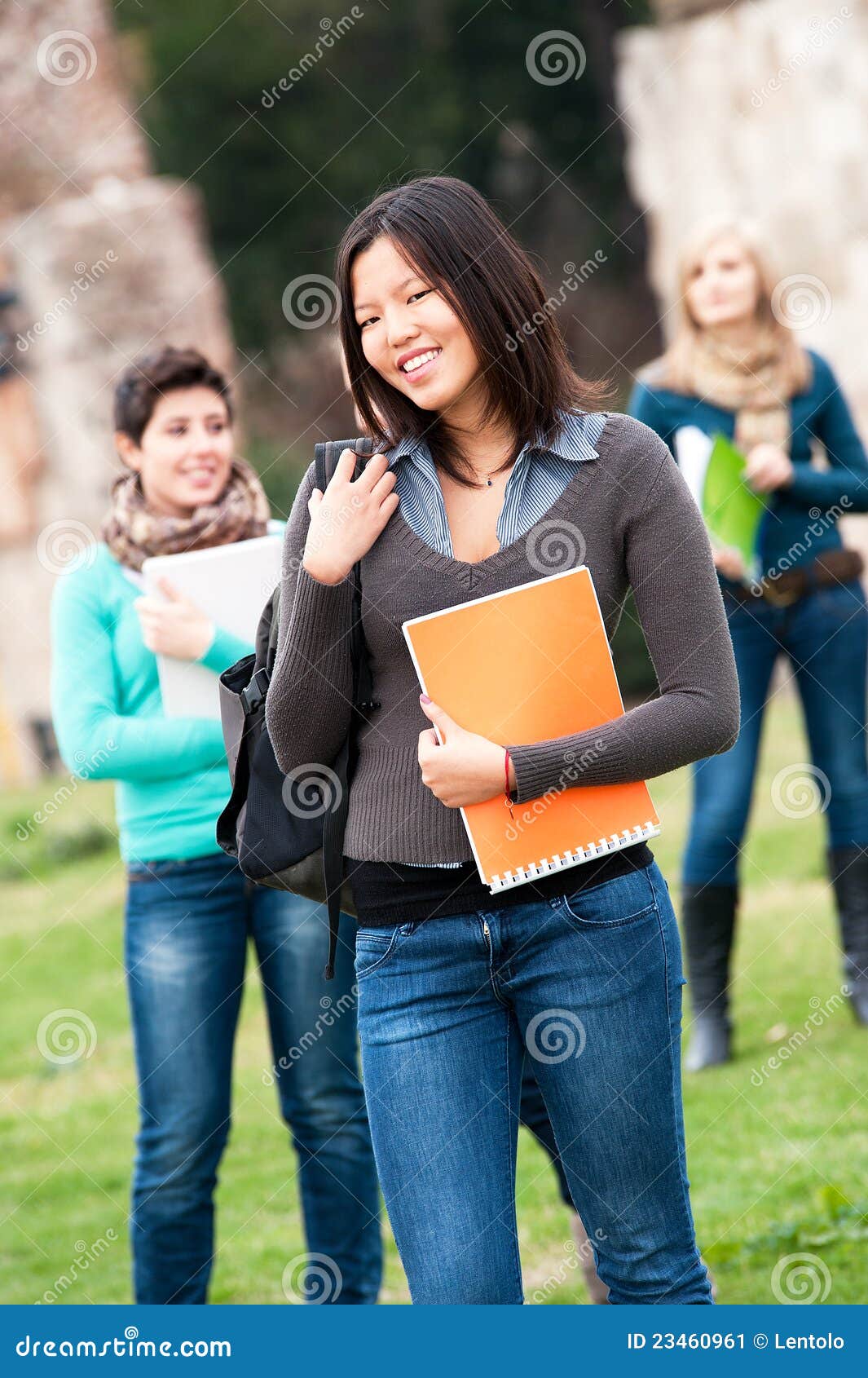 Multicultural College Students at Park Stock Image - Image of african ...