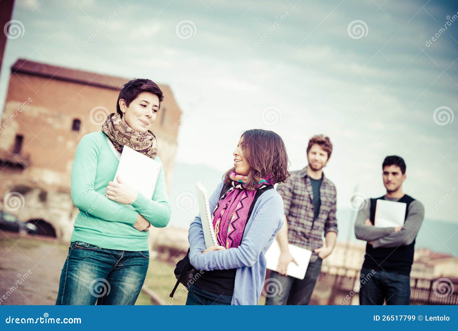 Multicultural College Students at Park Stock Image - Image of group ...