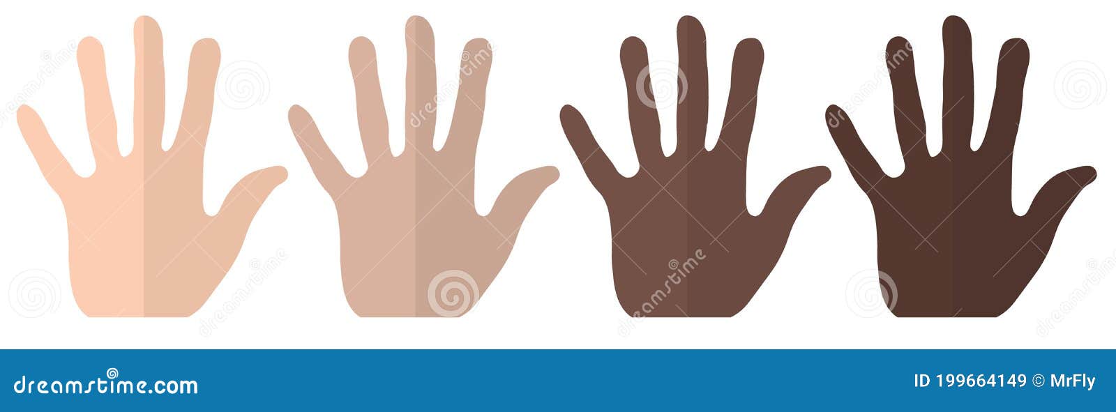 Multicultural Colourful Hands, Vector Illustration Stock Vector ...