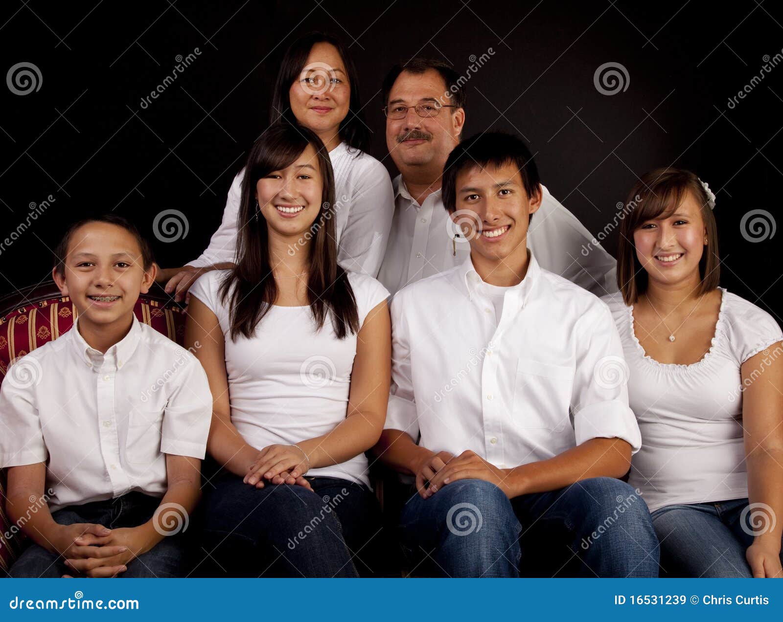 Multicultural Family Portrait Stock Image - Image of people, family ...