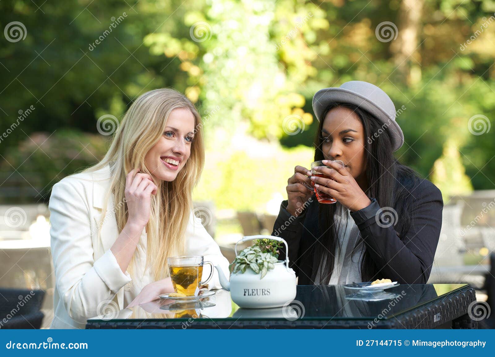 Multicultural Friends Drinking Tea Stock Image - Image of fashion ...