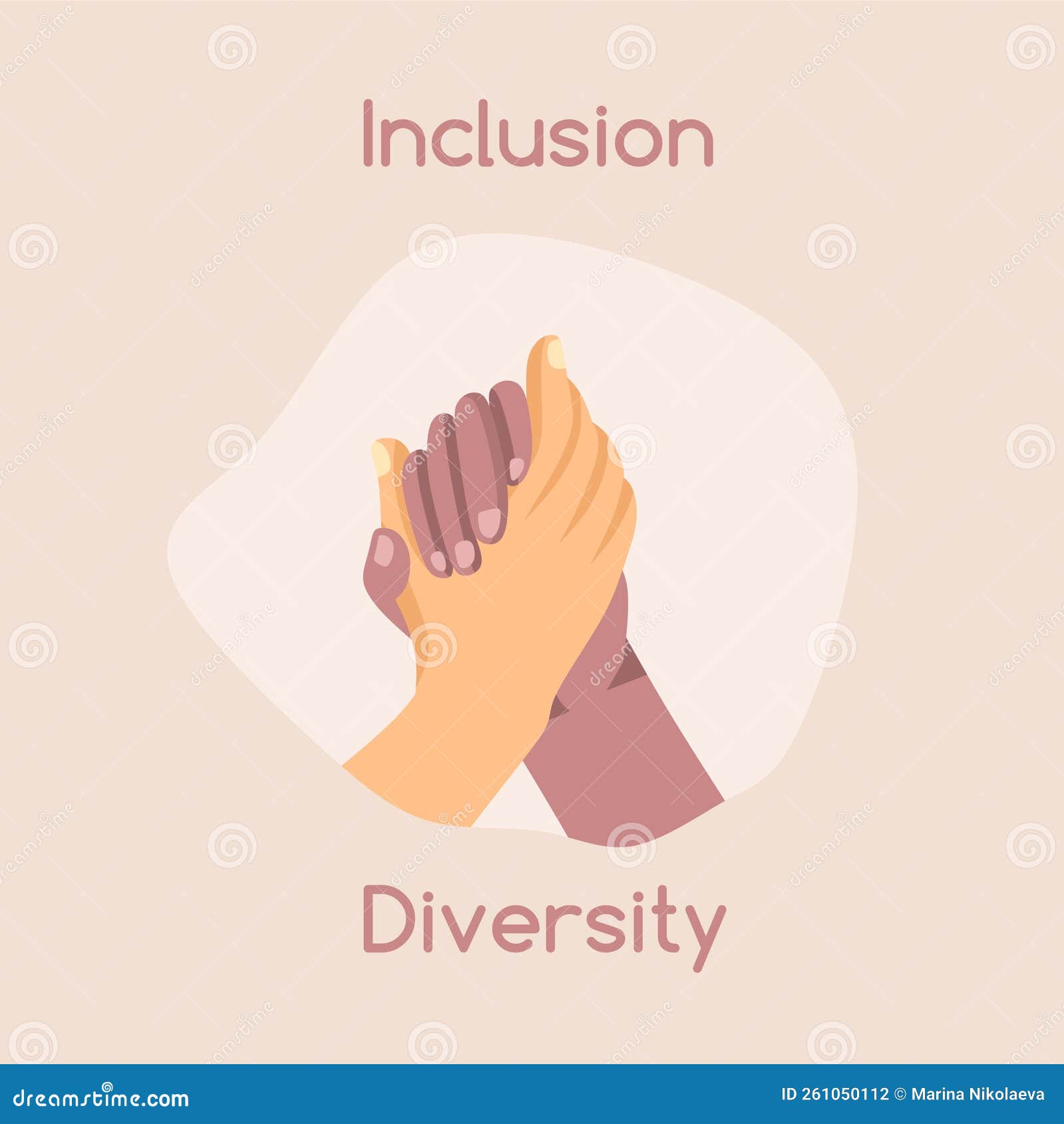 Multicultural friendship. stock vector. Illustration of lgbtq - 261050112