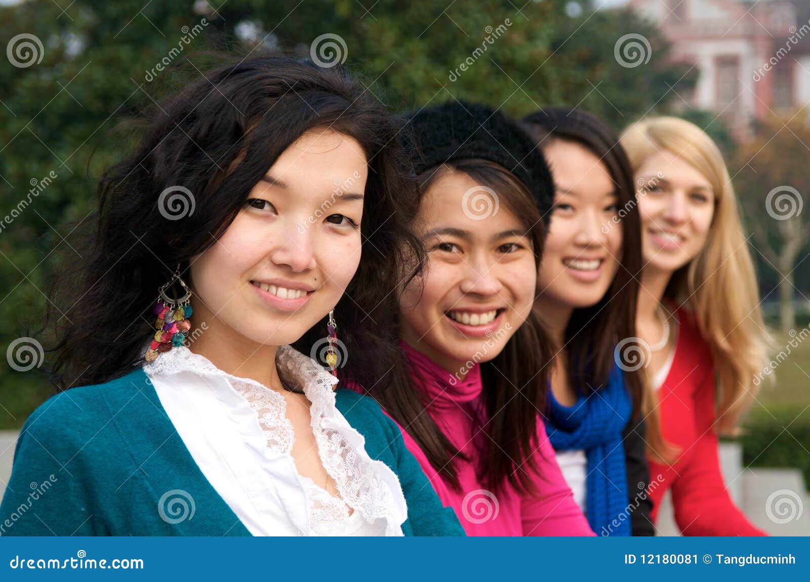 Multicultural Girls in College Stock Image - Image of happy, pretty ...
