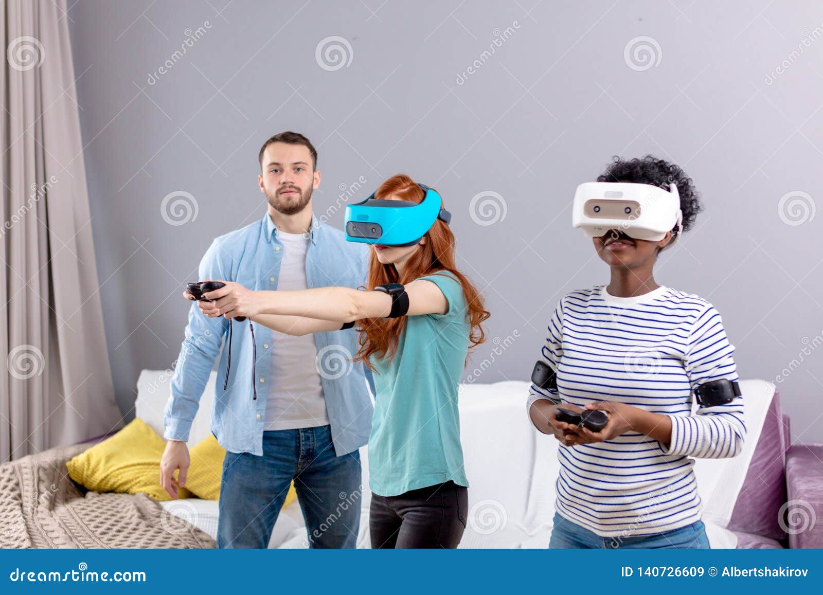 Diverse Group Play Virtual Reality Stock Photos - Free & Royalty-Free ...