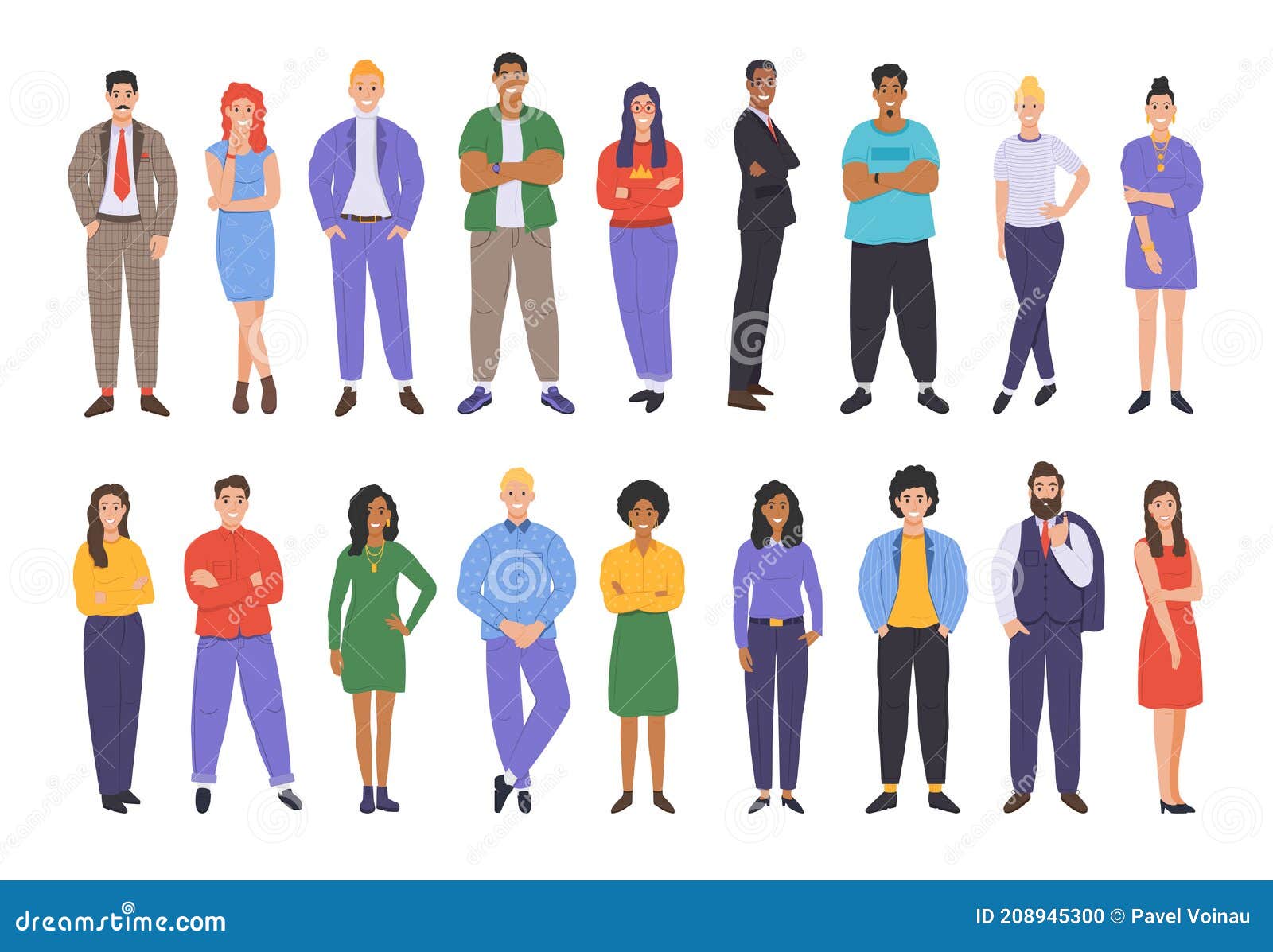 Multicultural Group of People. People of Different Races and Cultures ...