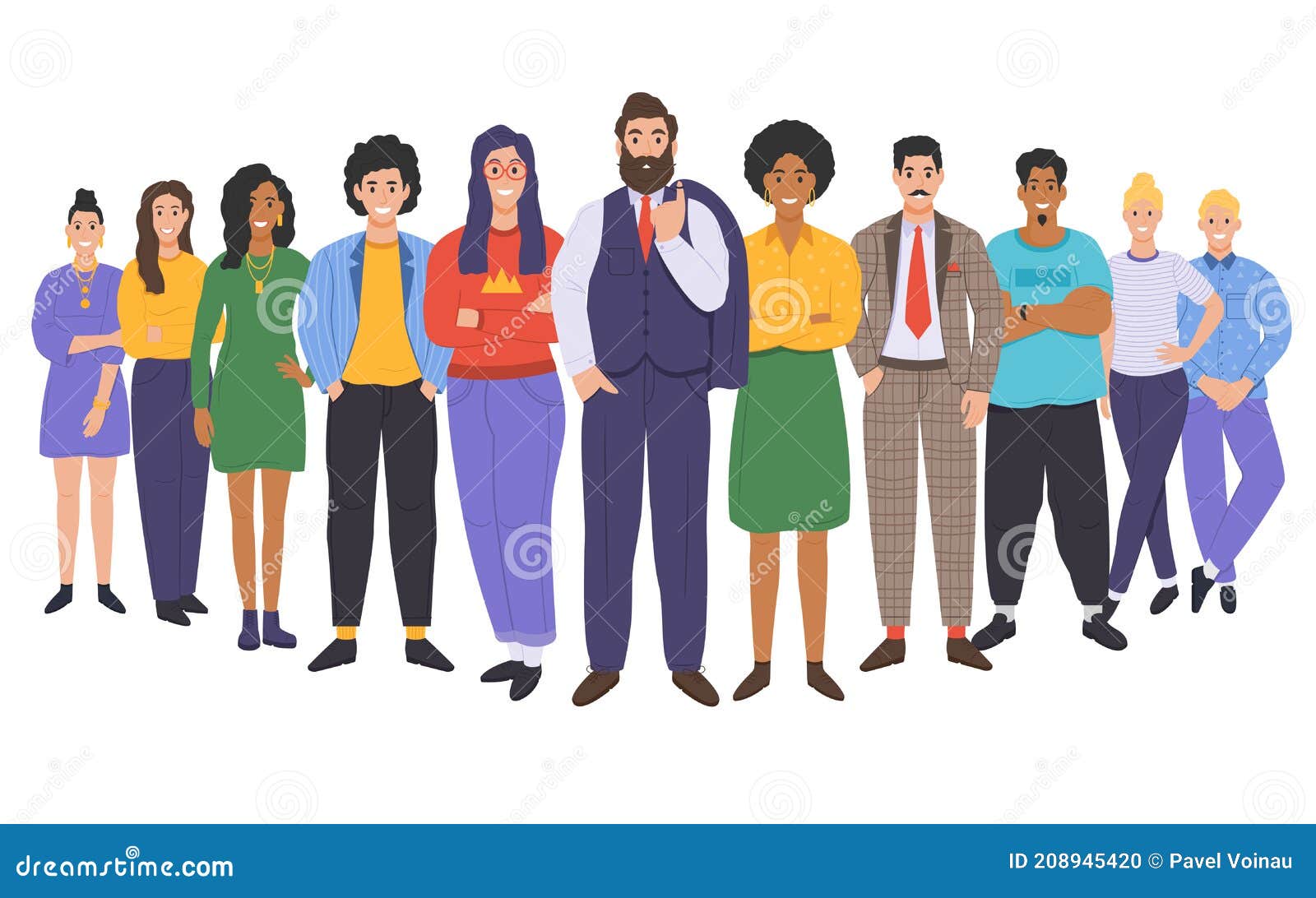 Multicultural Group of People. People of Different Races and Cultures ...