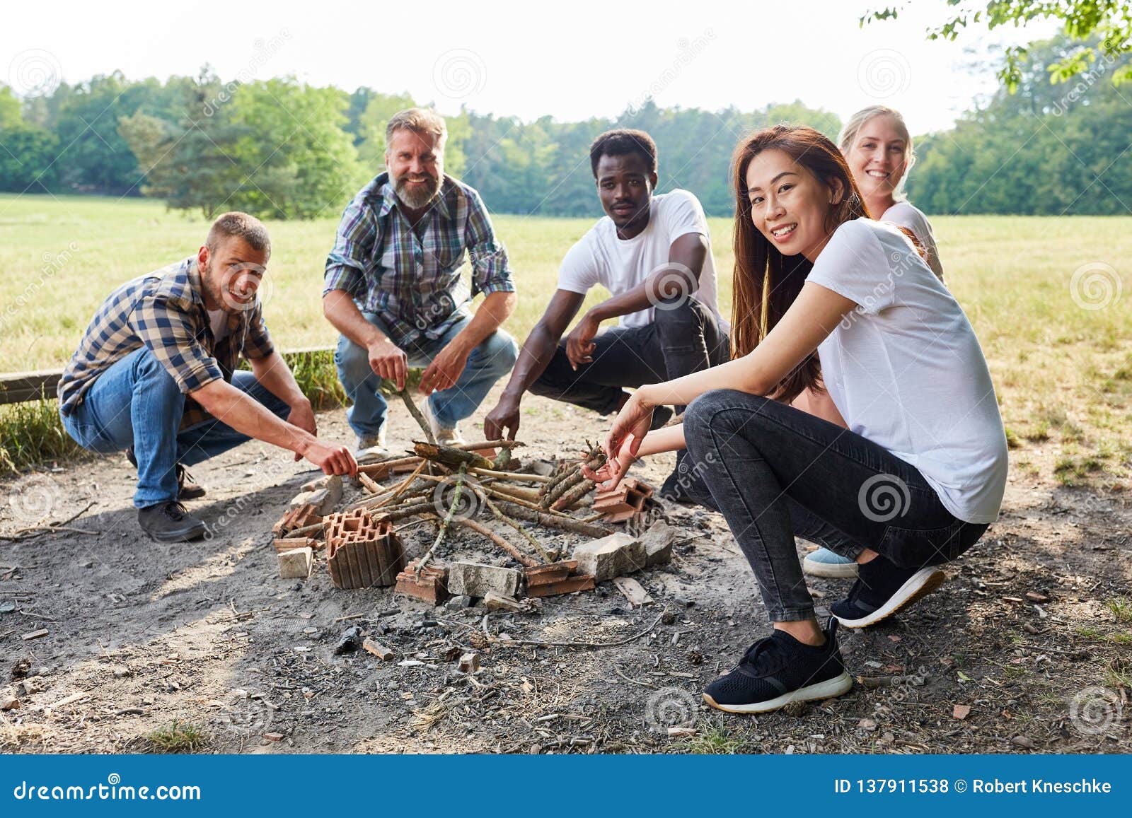 Multicultural Group in Survival Workshop Stock Photo - Image of ...