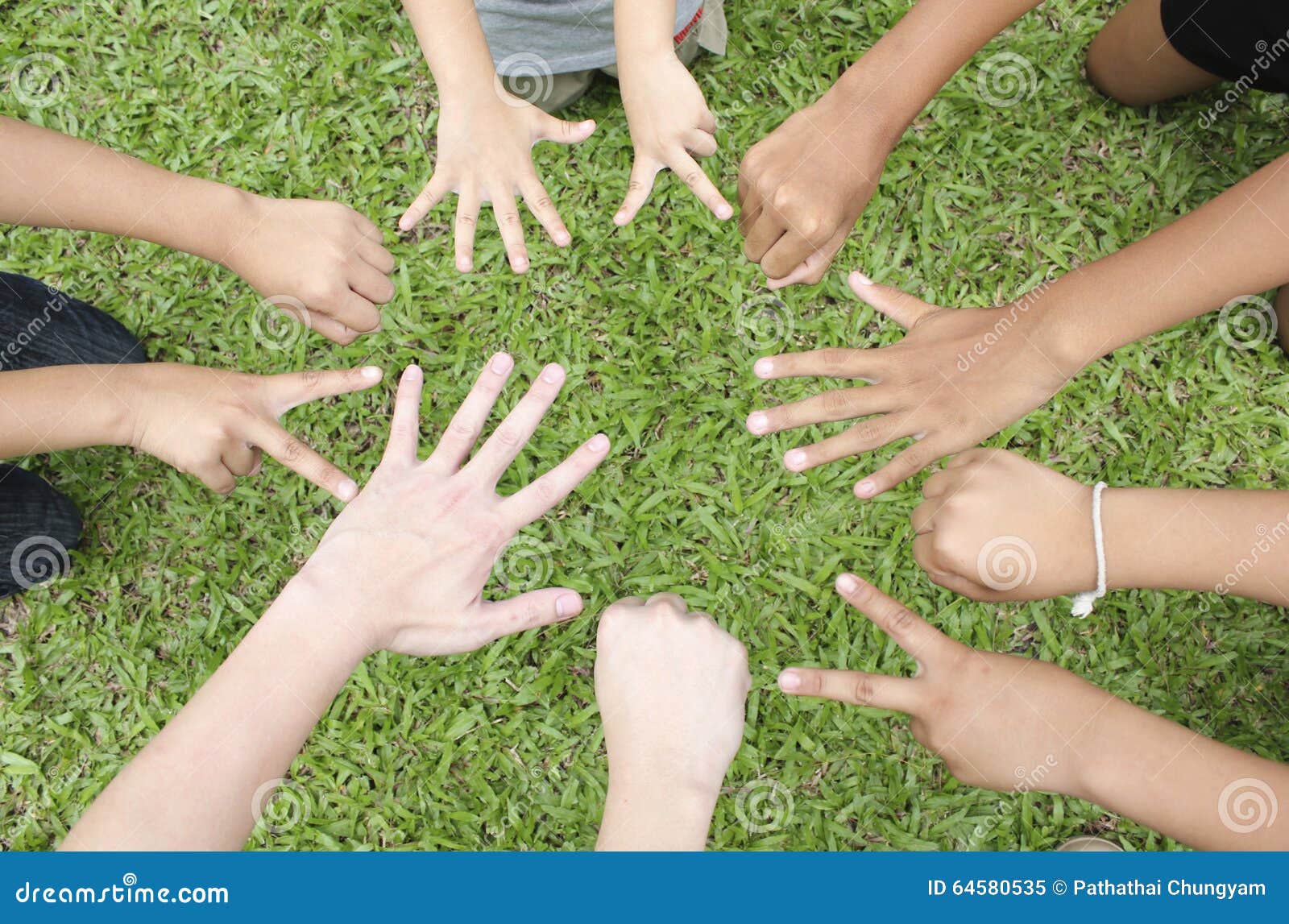 Multicultural hands stock image. Image of play, hand - 64580535