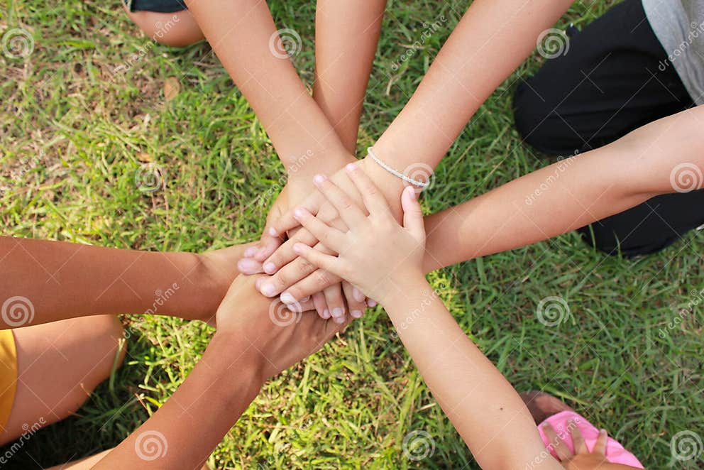 Multicultural hands stock image. Image of united, chain - 32768167