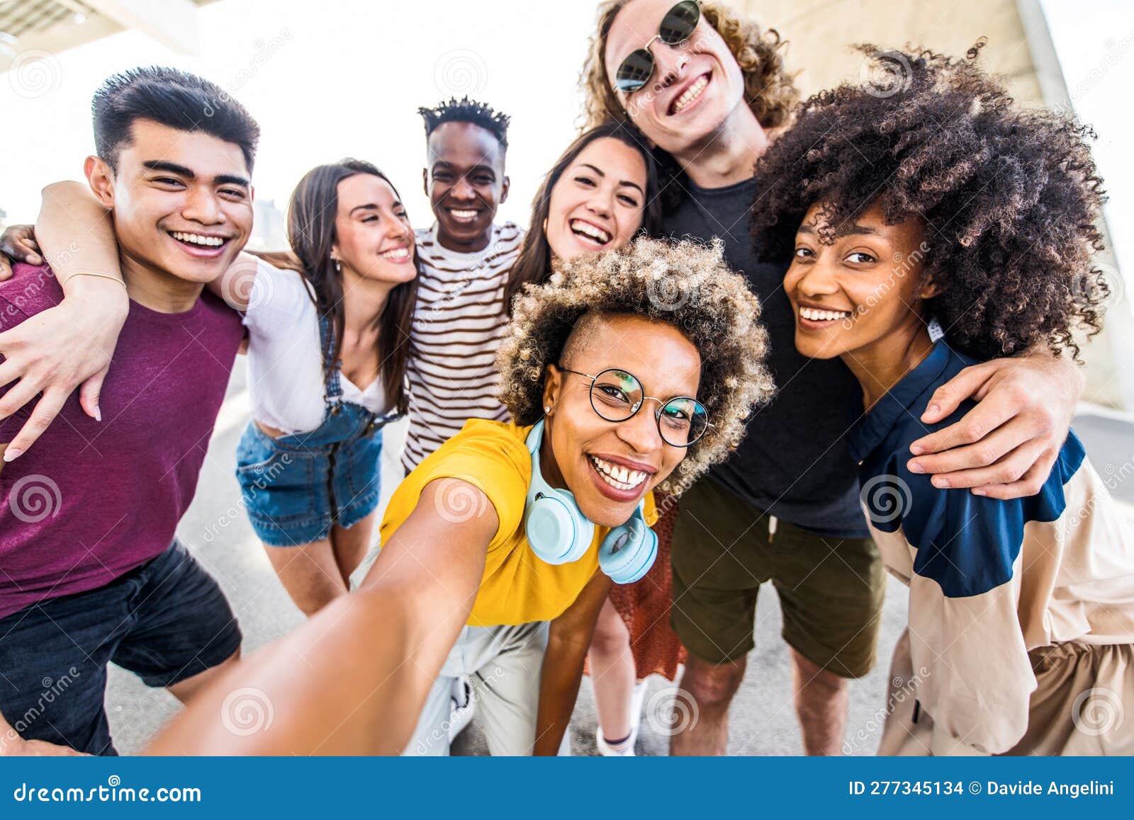 Multicultural Happy Friends Having Fun Taking Group Selfie Portrait on ... Multicultural Happy Friends Having Fun Taking Group Selfie Portrait on ...