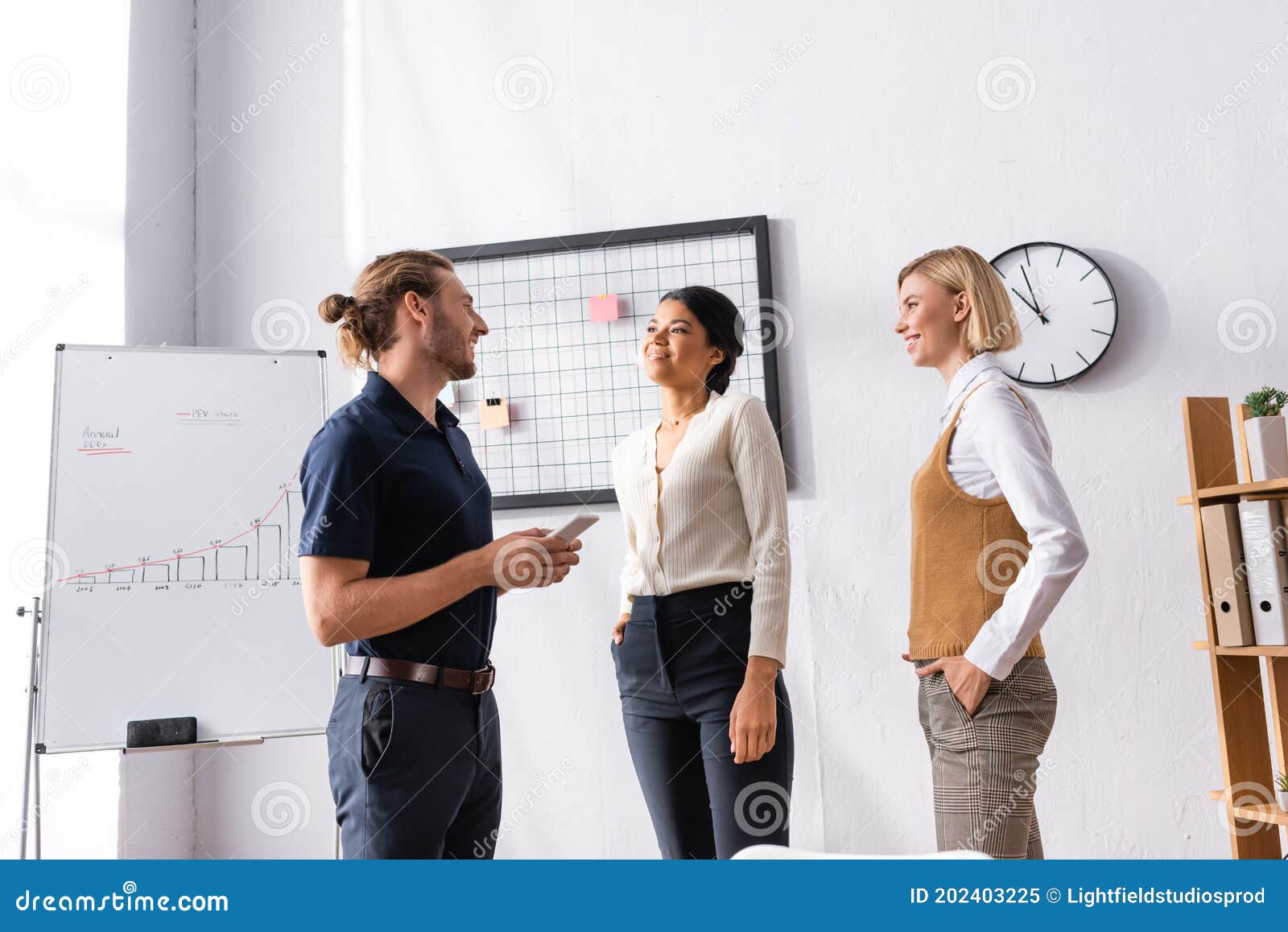 Multicultural Office Workers Looking at Each Stock Image - Image of ...