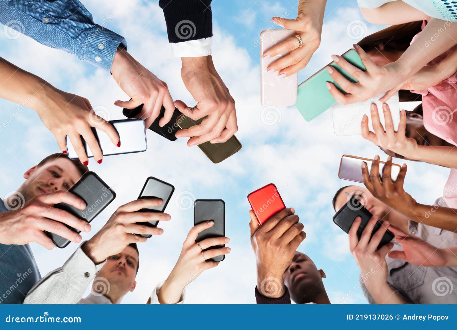 Multicultural People Using stock photo. Image of concept - 219137026