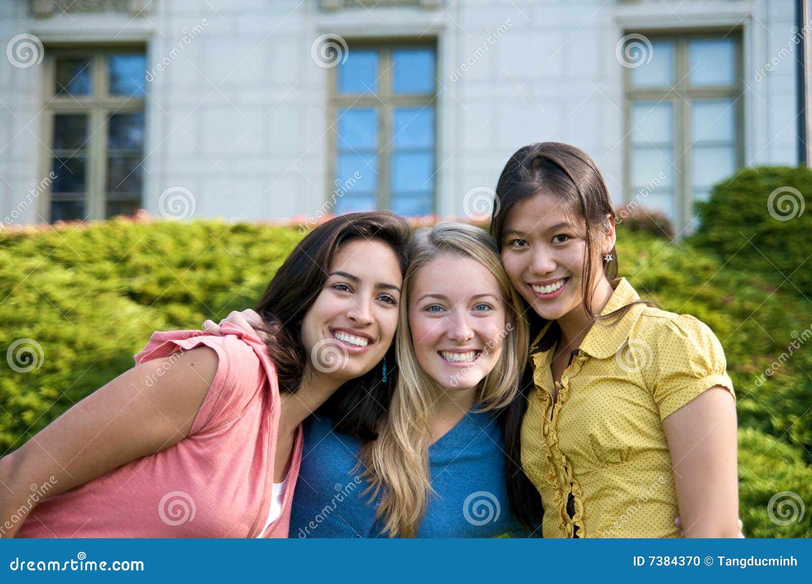 Multicultural Students on University Campus Stock Photo - Image of ...