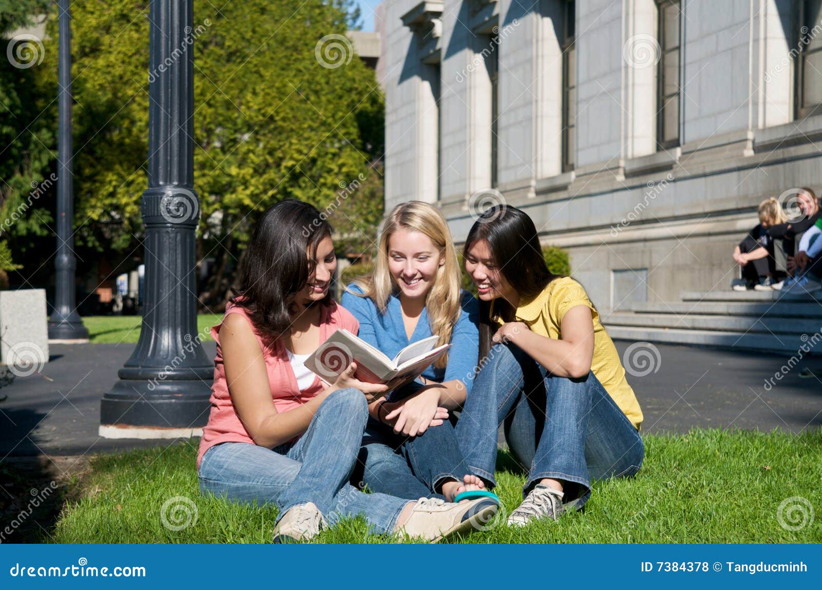 Multicultural Students on University Campus Stock Photo - Image of ...