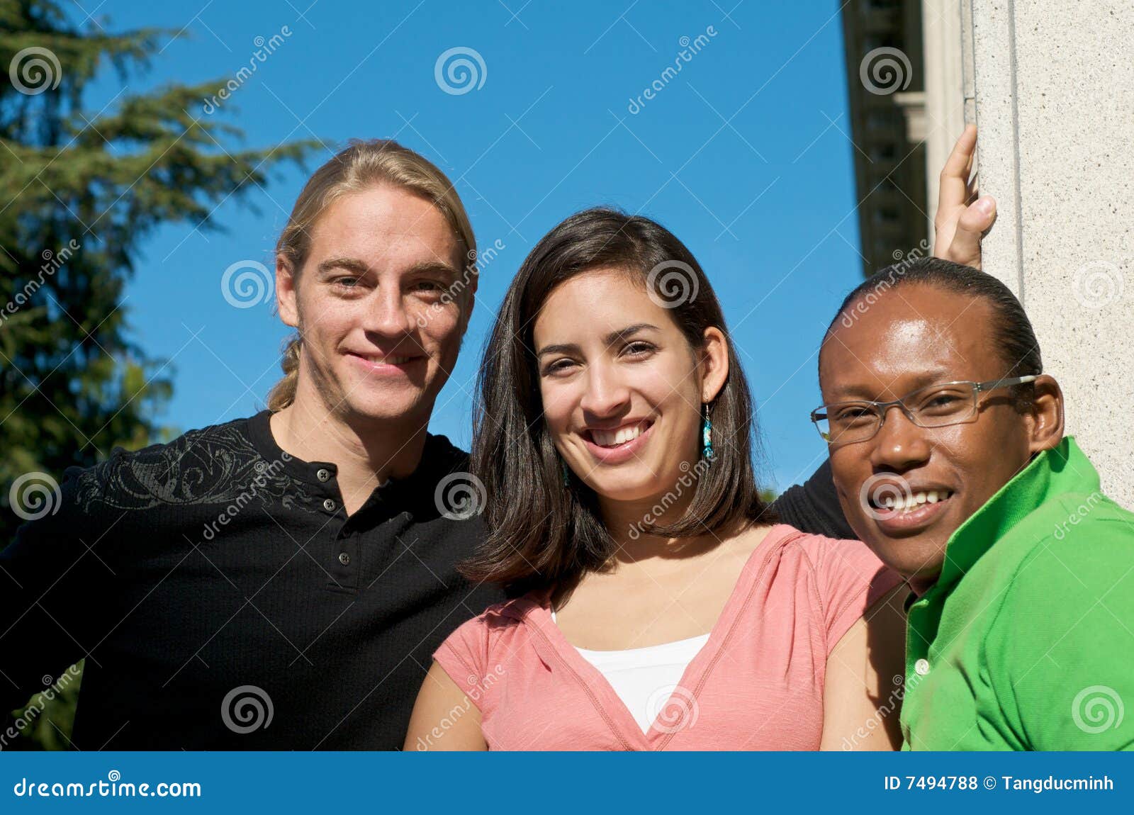 Multicultural Students on University Campus Stock Photo - Image of ...