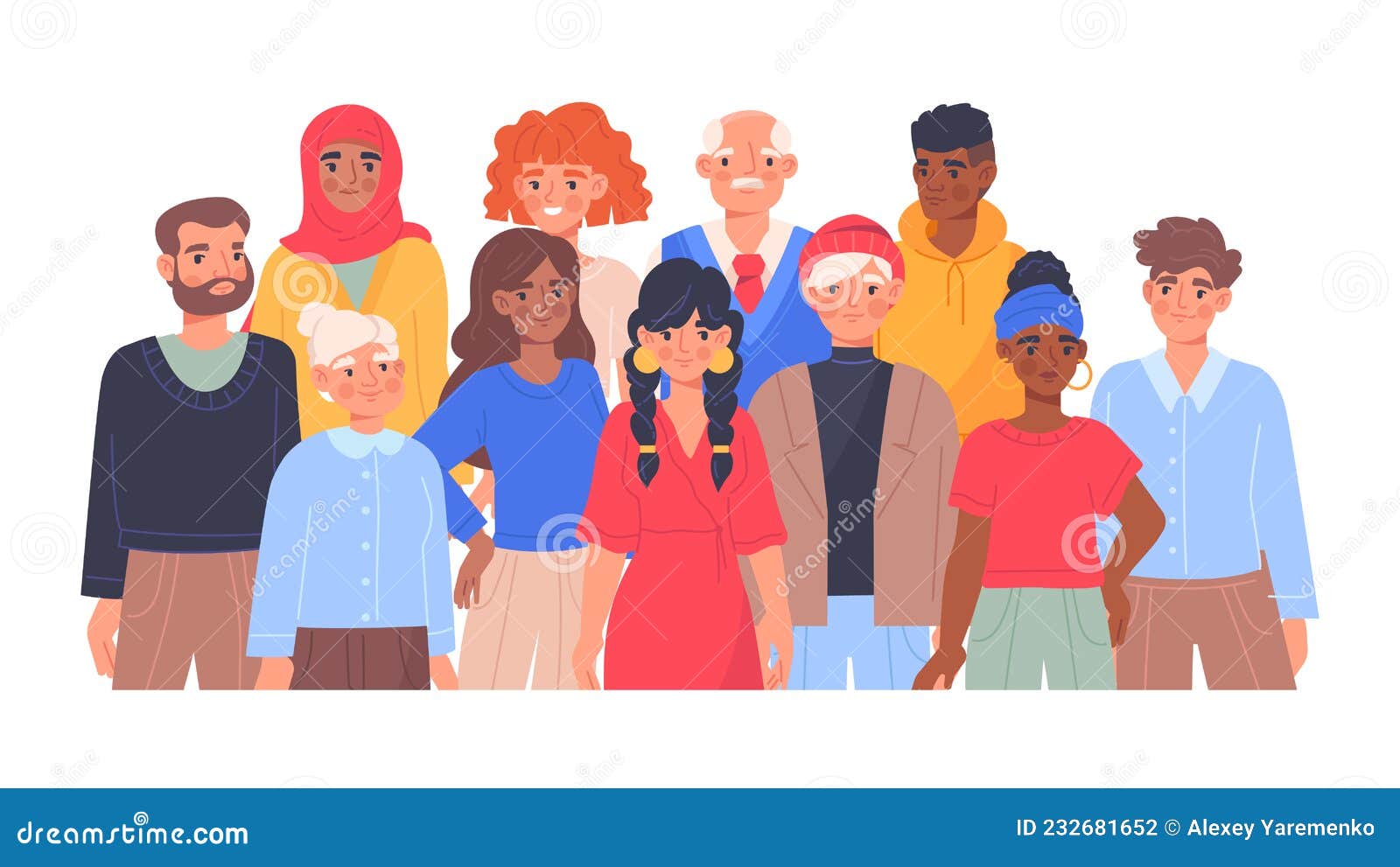 Multicultural Team Flat Vector Illustration. Unity In Diversity ...