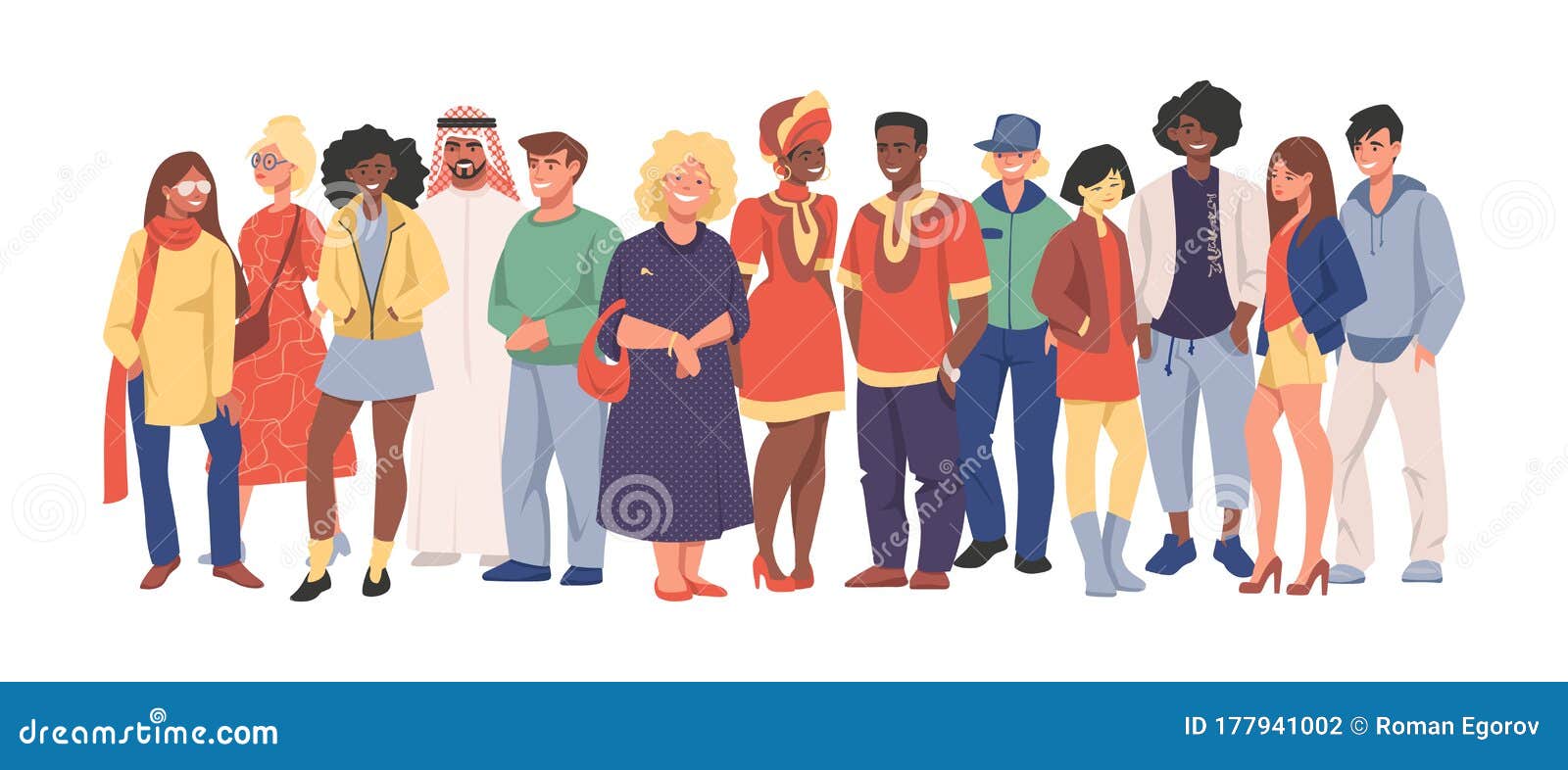 Multicultural Team. Group of Different People in Casual Clothes ... Multicultural Team. Group of Different People in Casual Clothes ...