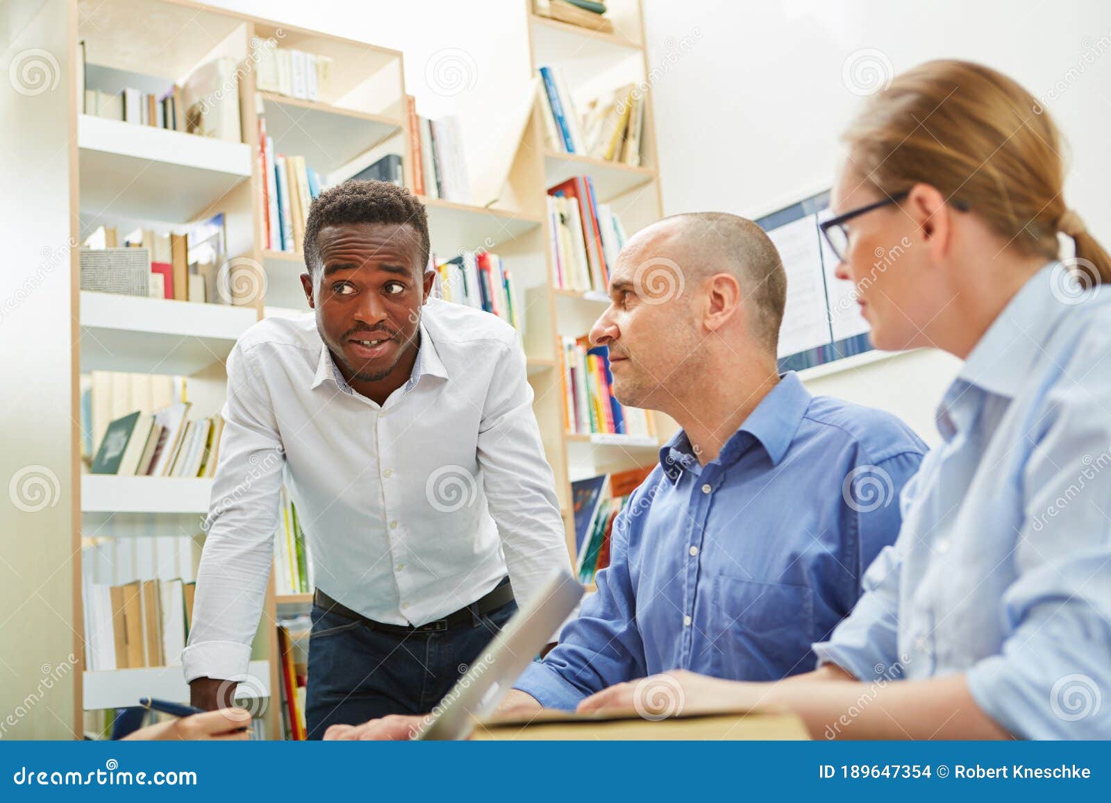 Multicultural Team at a Meeting Stock Photo - Image of training ...