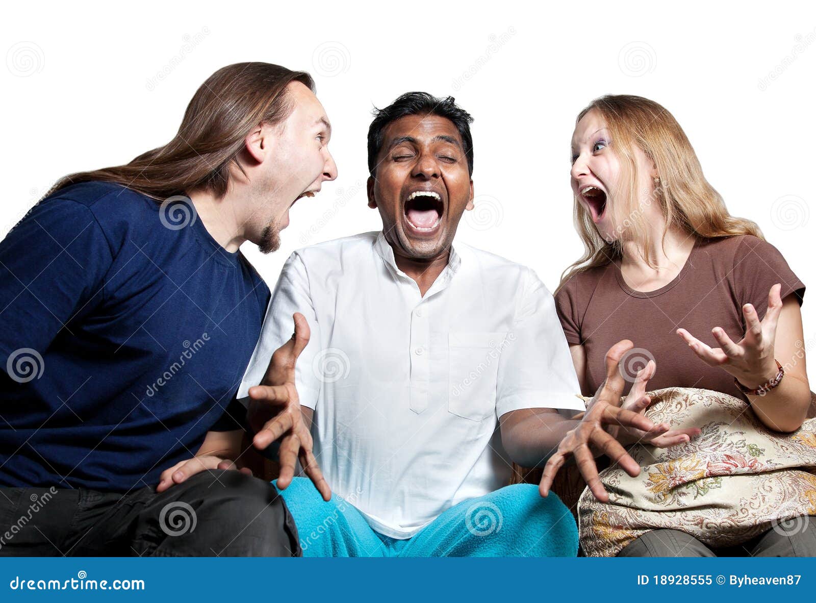 Multicultural Tree People Screaming Stock Image | CartoonDealer.com ...