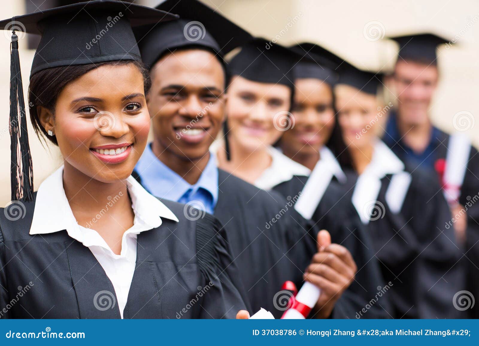 Multicultural University Graduates Stock Photo - Image of academic ...