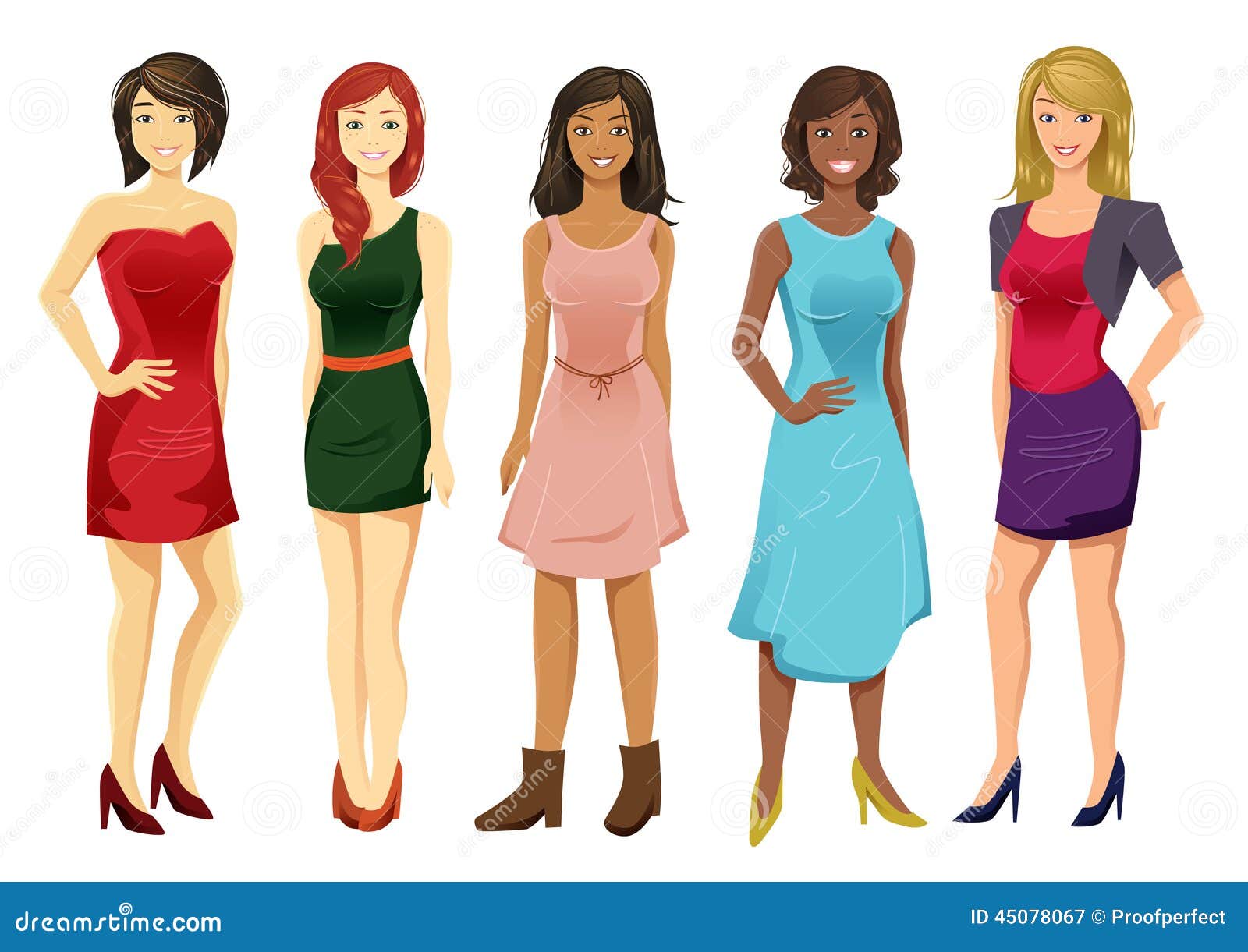 Multicultural Women stock vector. Illustration of african - 45078067