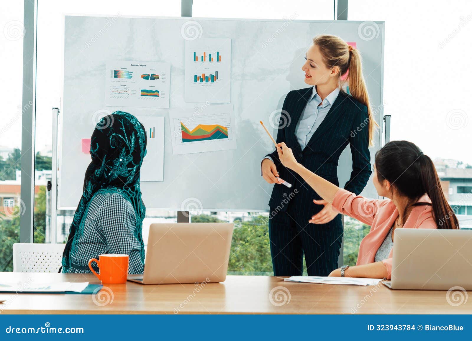 Multicultural Working Group in Teamwork Meeting. Uds Stock Photo ...