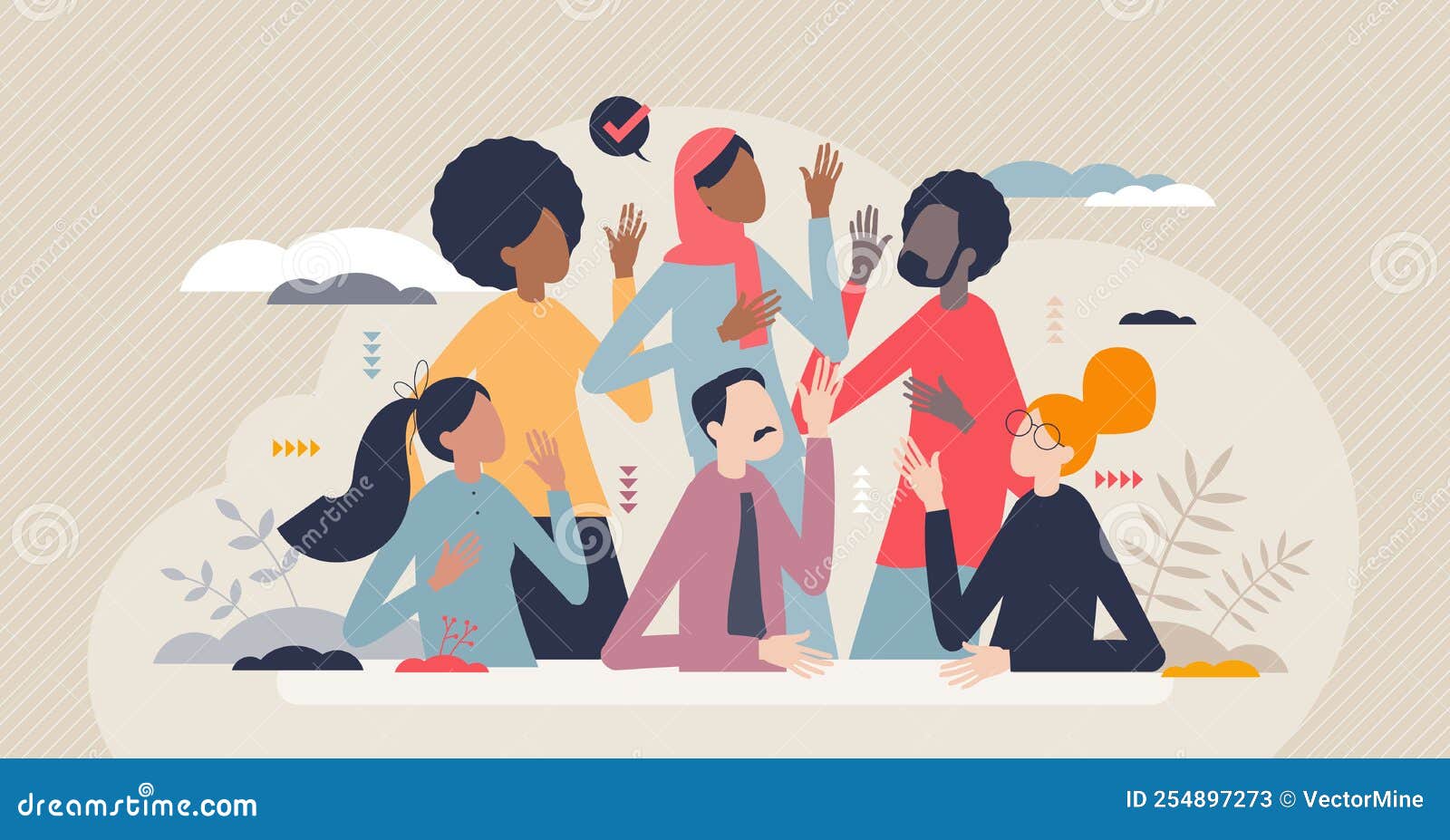 Multiculturalism and Different Racial Diversity Society Tiny Person ...