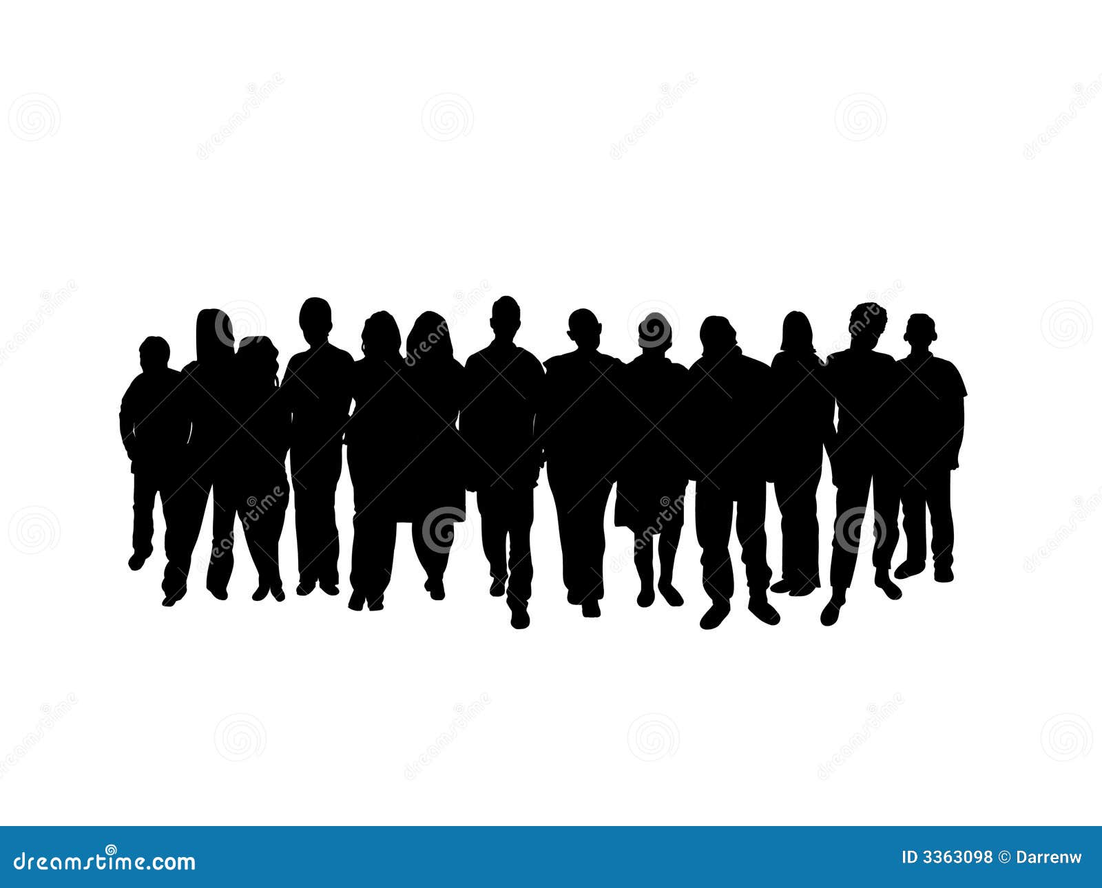 Multidão no branco ilustração stock. Ilustração de ilustrado - 3363098