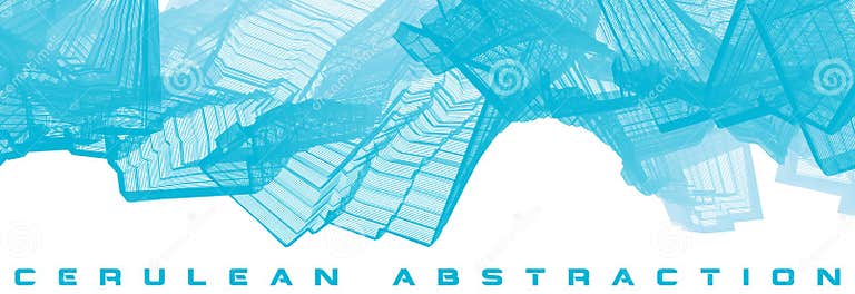 Multidimensional Cerulean Geometrical Abstraction. Vector Graphics ...