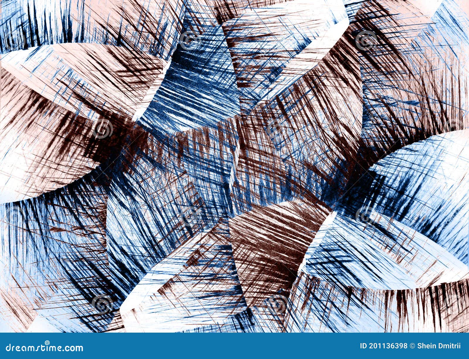 Multidimensional Composition in Abstract Style, Movement of the Wheel ...