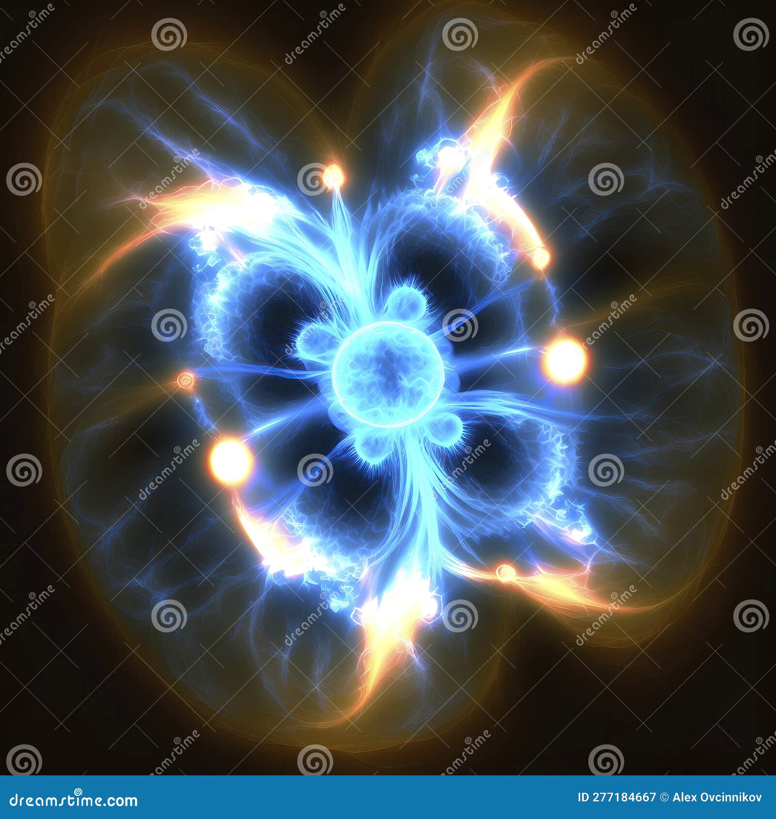 Multidimensional Plasma Force Field in Space. Perfect for Sci-Fi ...