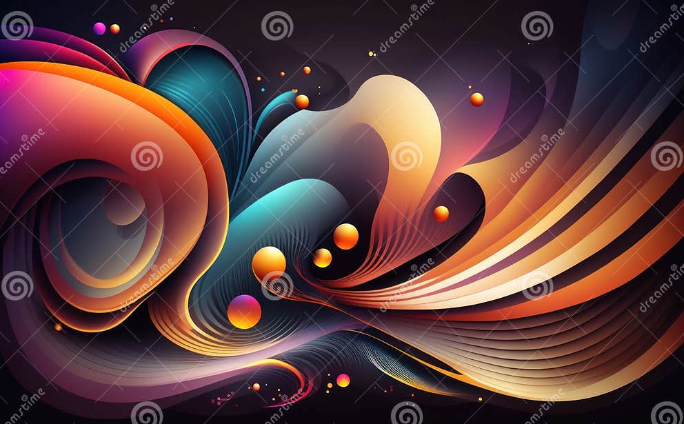 Multidimensional Vector Abstract Background, Cosmic Multicolour Assets ...